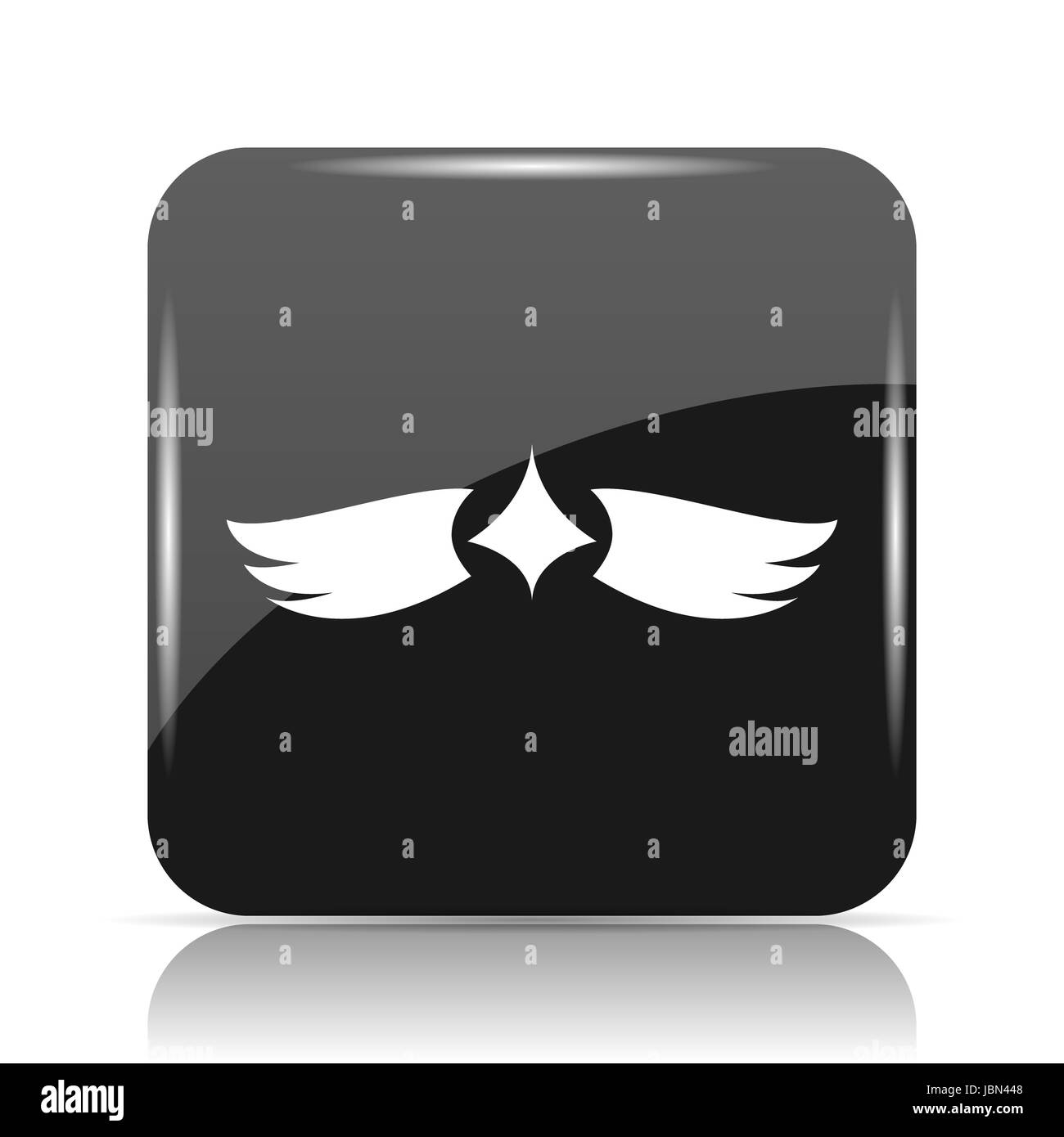 Wings icon. Internet button on white background Stock Photo - Alamy