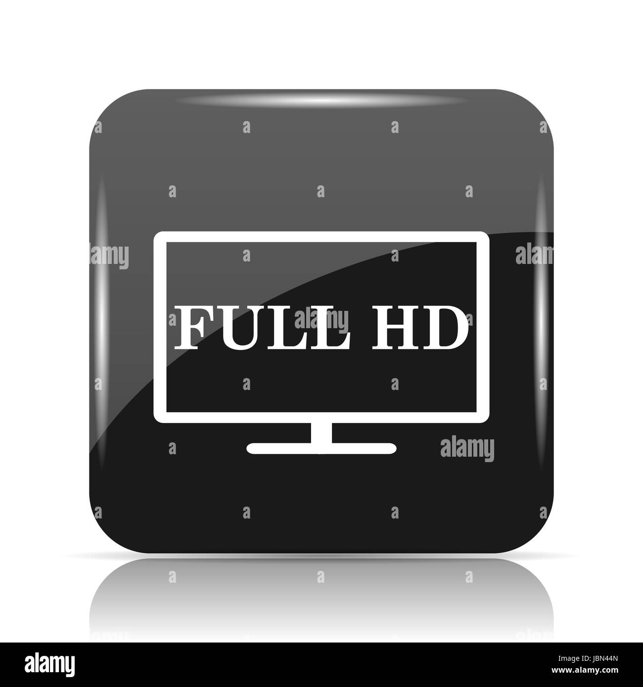 Full HD icon. Internet button on white background Stock Photo - Alamy