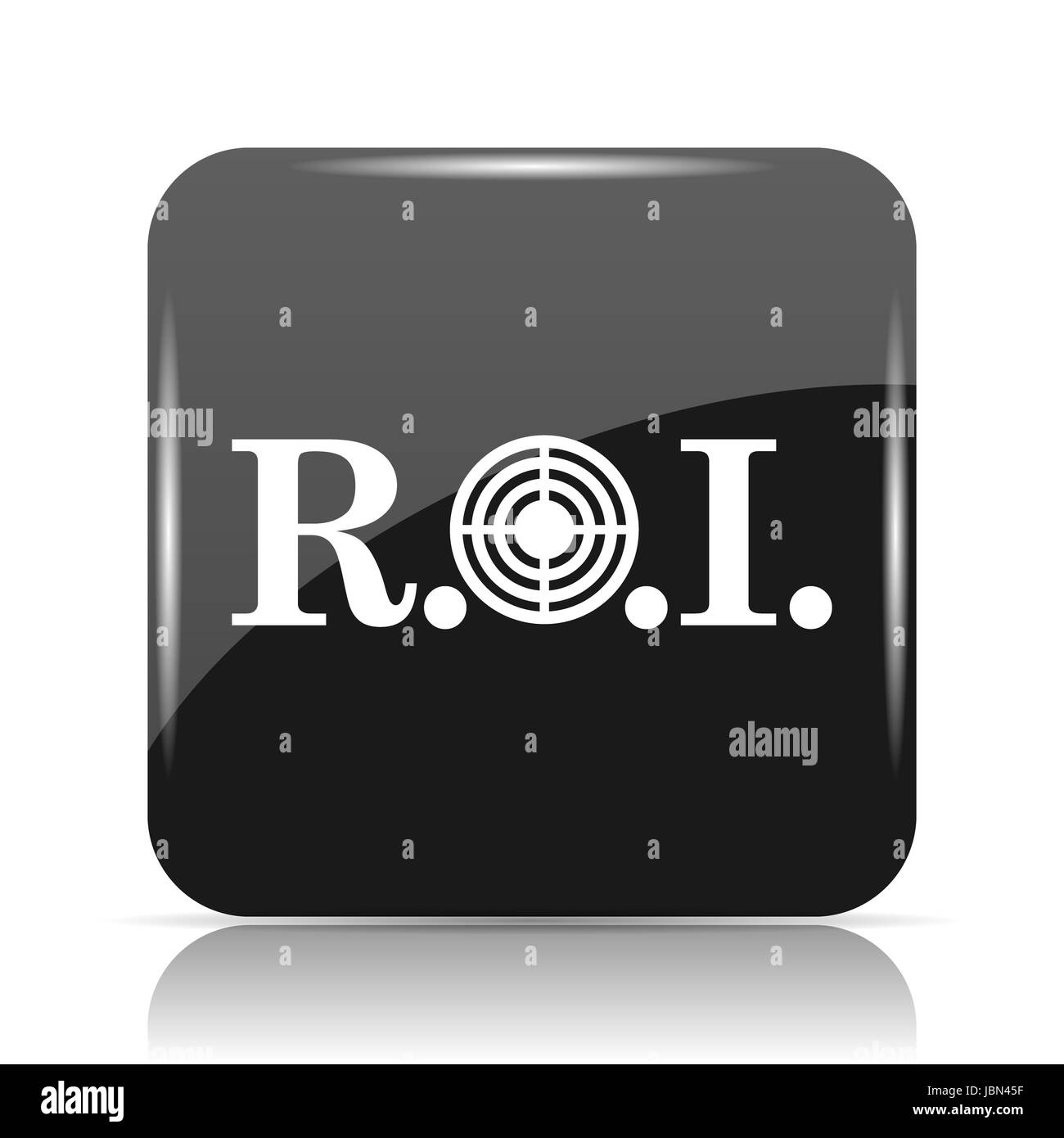 ROI icon. Internet button on white background Stock Photo - Alamy