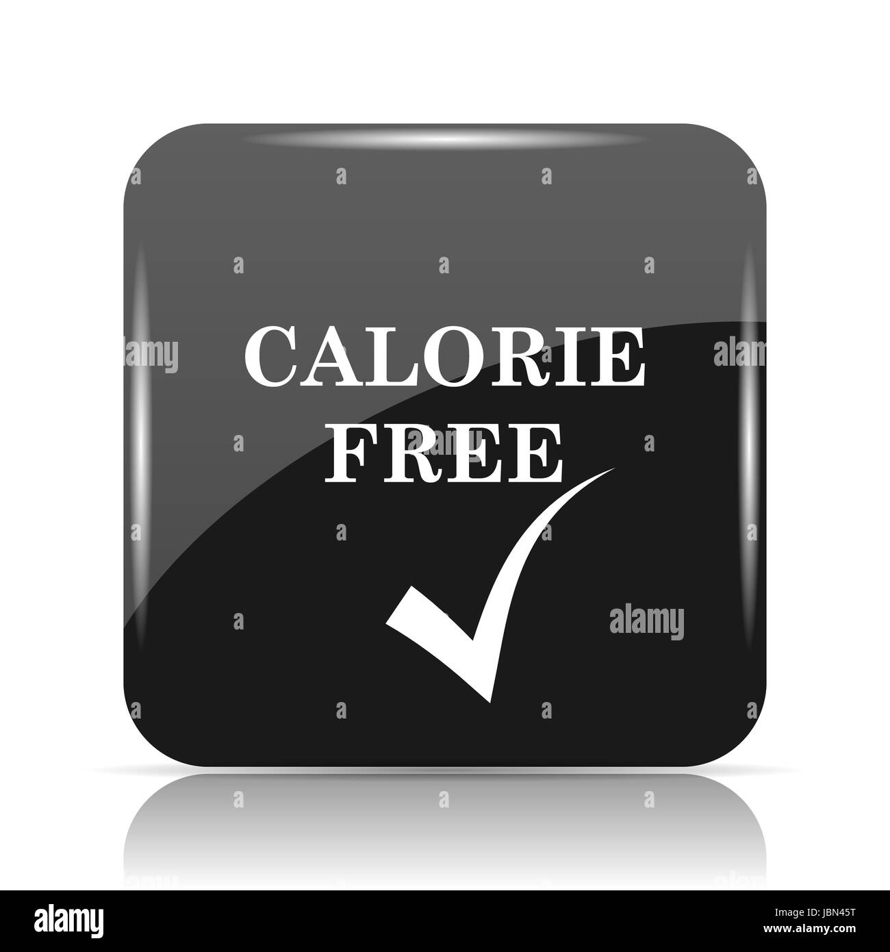 Calorie free icon. Internet button on white background Stock Photo - Alamy