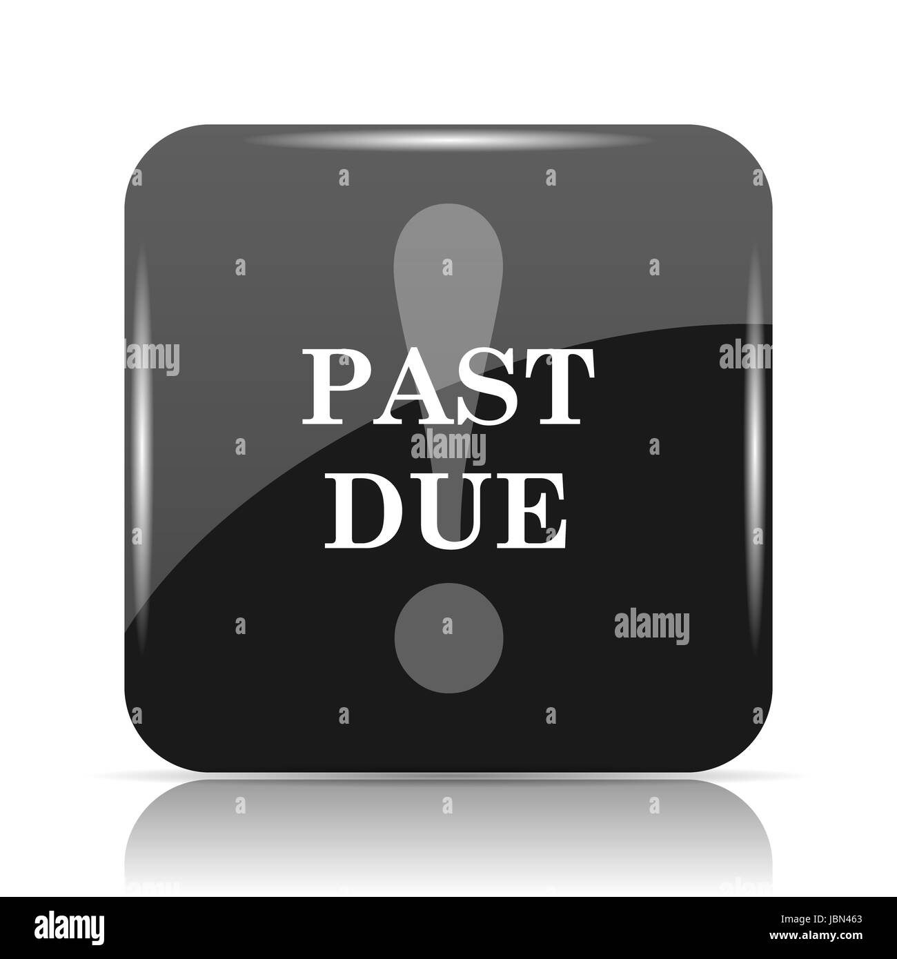 Past due icon. Internet button on white background Stock Photo - Alamy