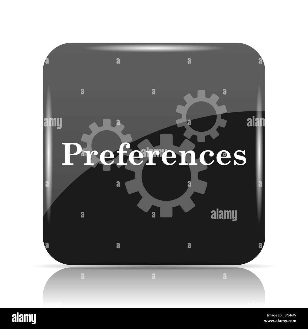 Preferences icon. Internet button on white background Stock Photo - Alamy