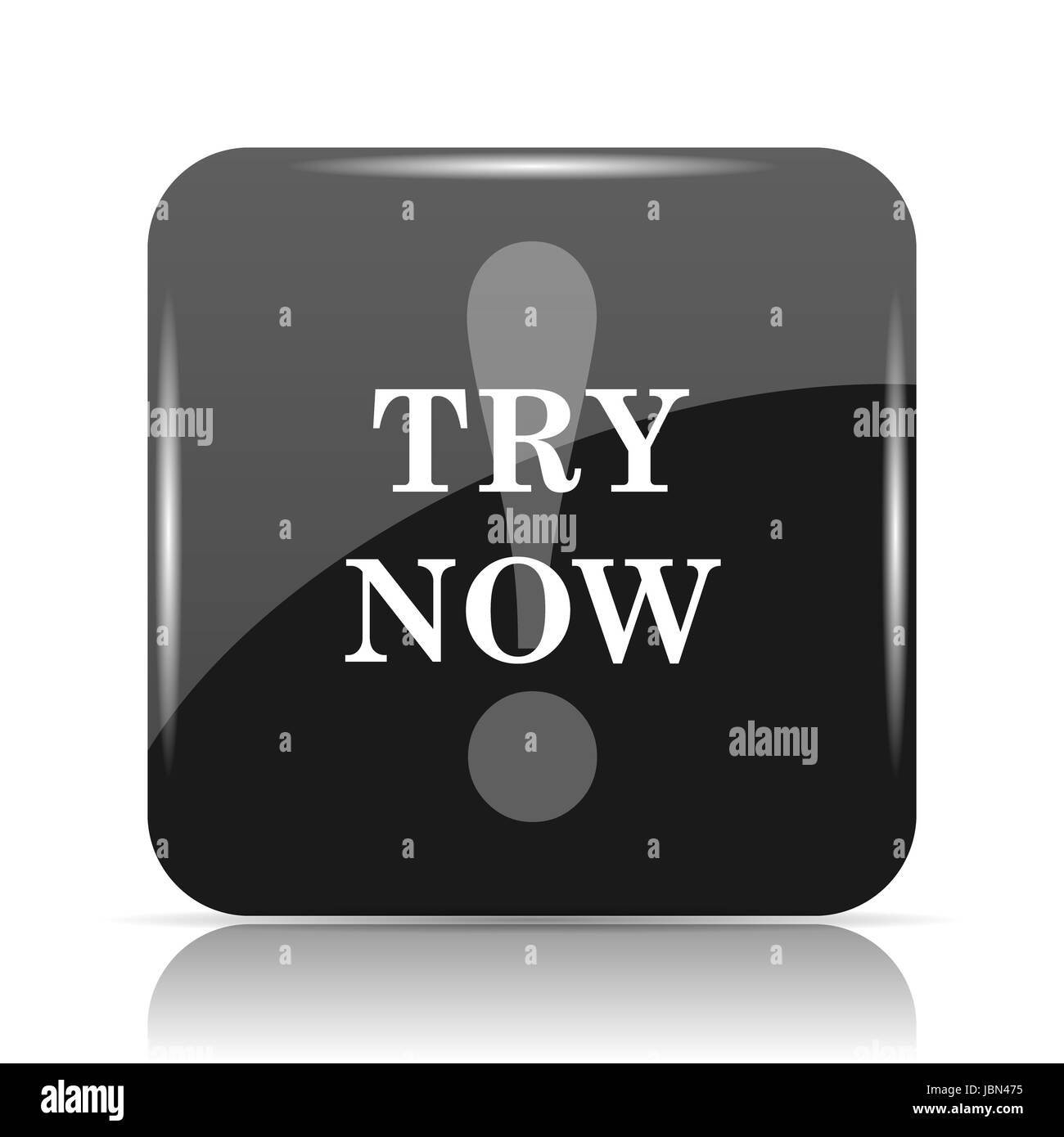 Try now icon. Internet button on white background Stock Photo - Alamy