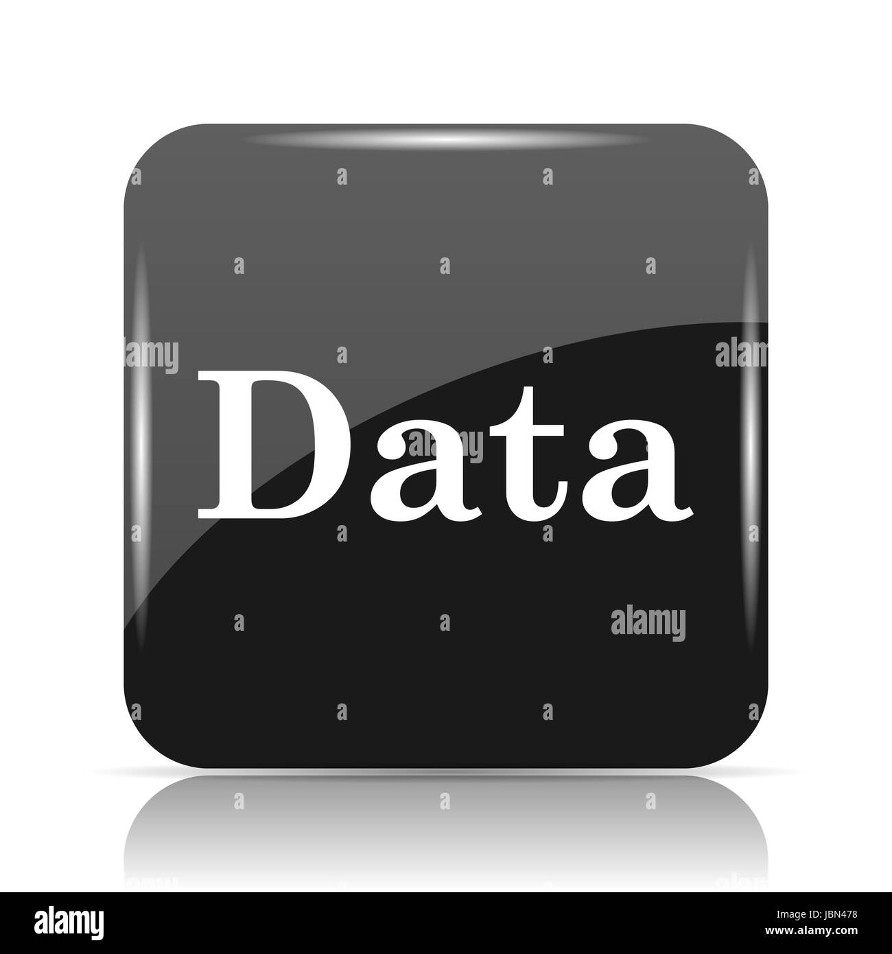 Data icon. Internet button on white background Stock Photo - Alamy
