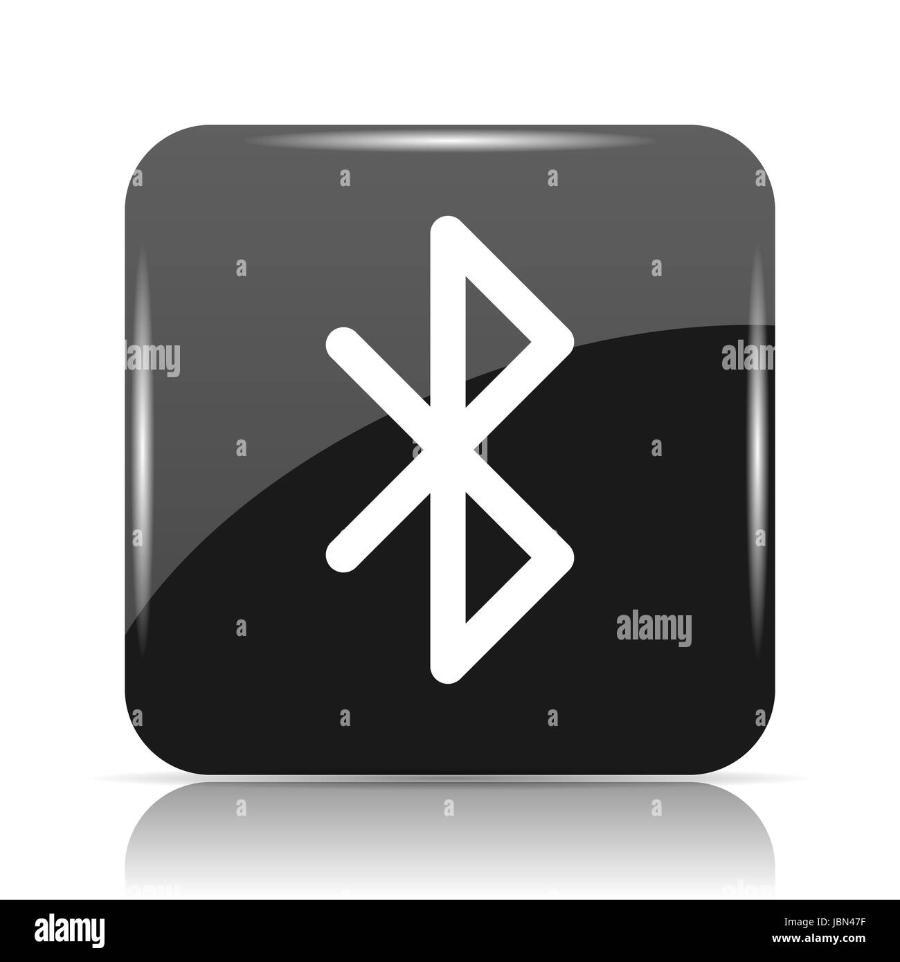 Bluetooth icon. Internet button on white background Stock Photo - Alamy