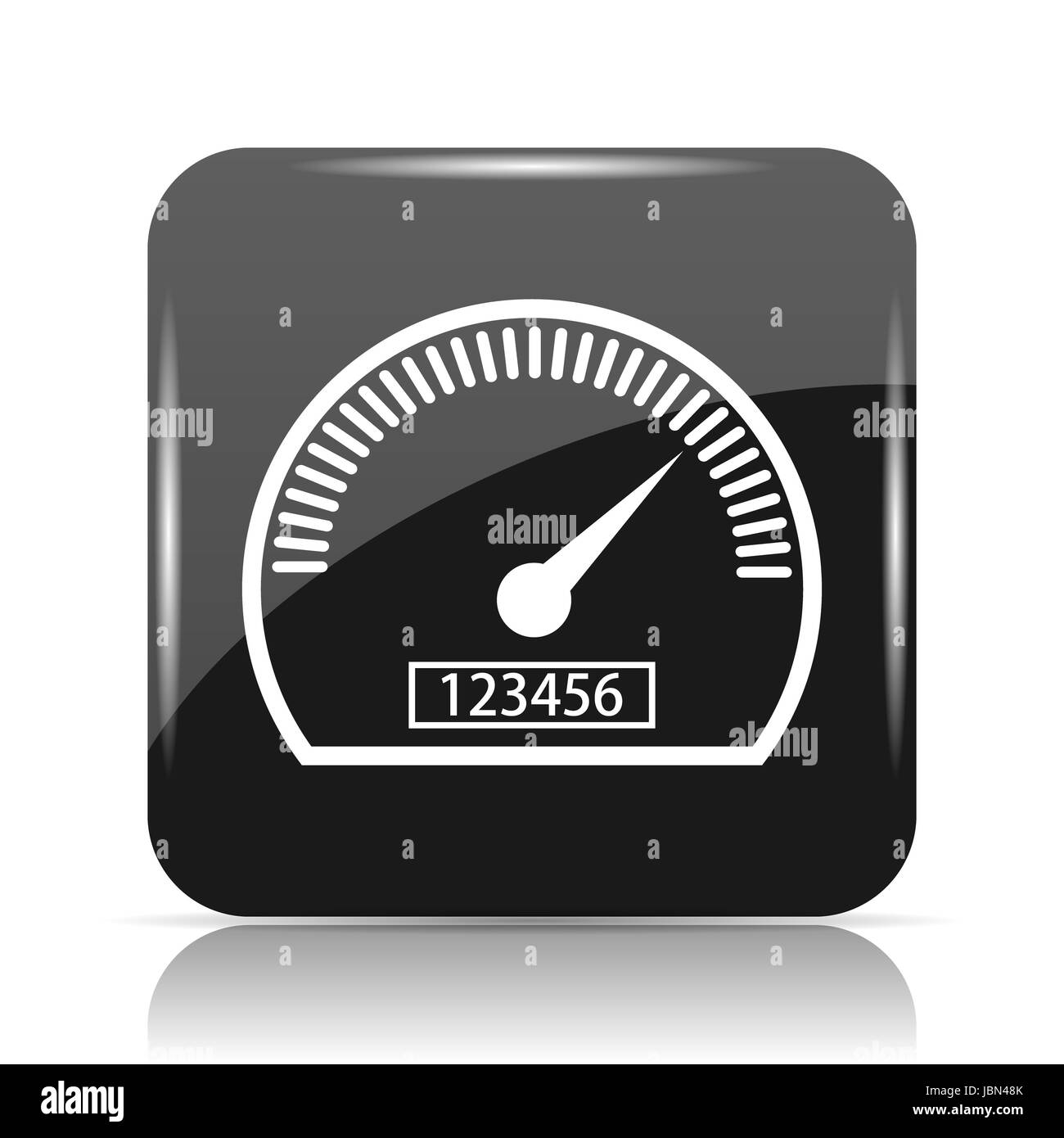 Speedometer icon. Internet button on white background Stock Photo - Alamy