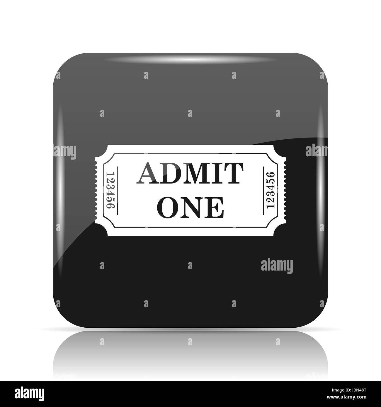Admin one ticket icon. Internet button on white background Stock Photo ...