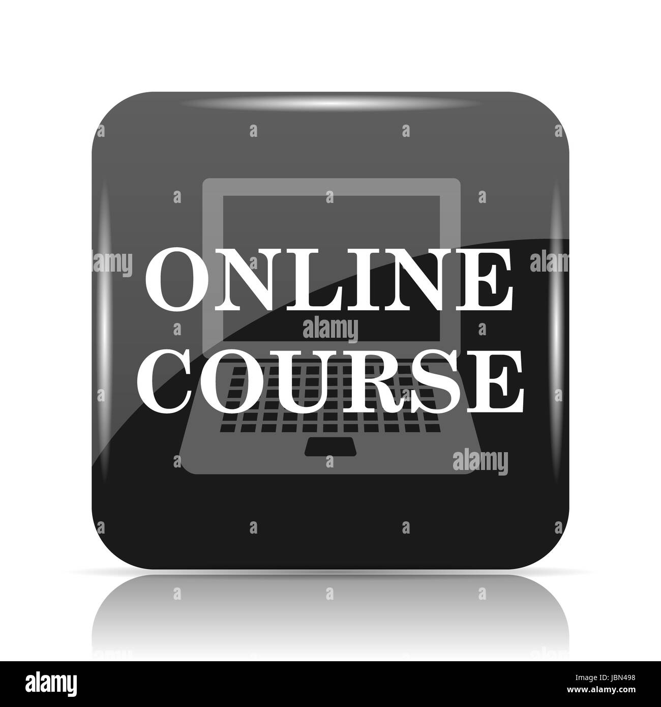 Online course icon. Internet button on white background Stock Photo - Alamy