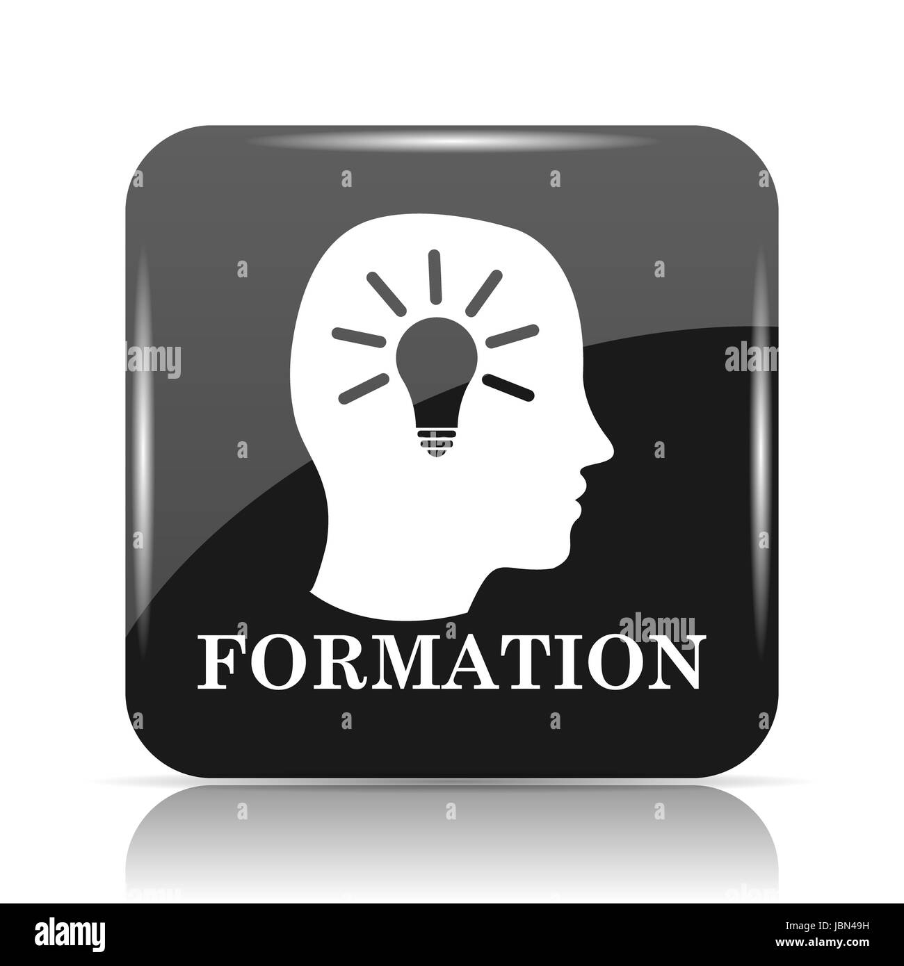 Formation icon. Internet button on white background Stock Photo - Alamy