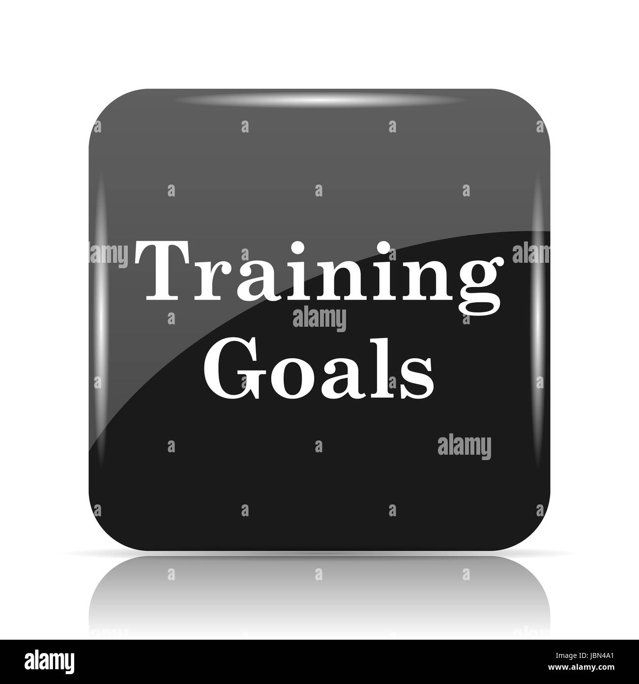 Training goals icon. Internet button on white background Stock Photo ...