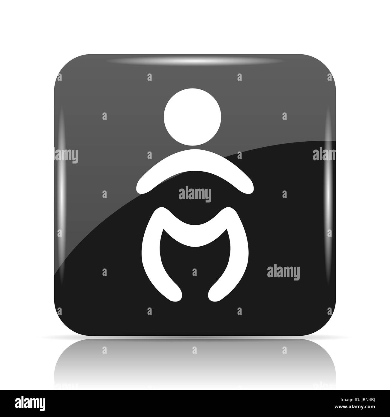 Baby icon. Internet button on white background Stock Photo - Alamy