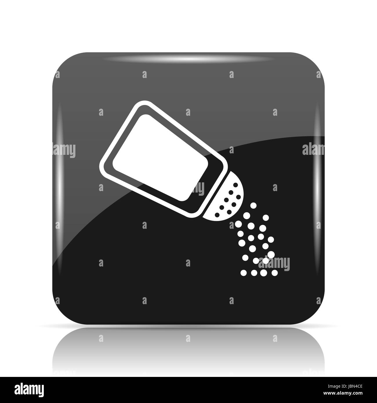 Salt icon on white Black and White Stock Photos & Images - Alamy