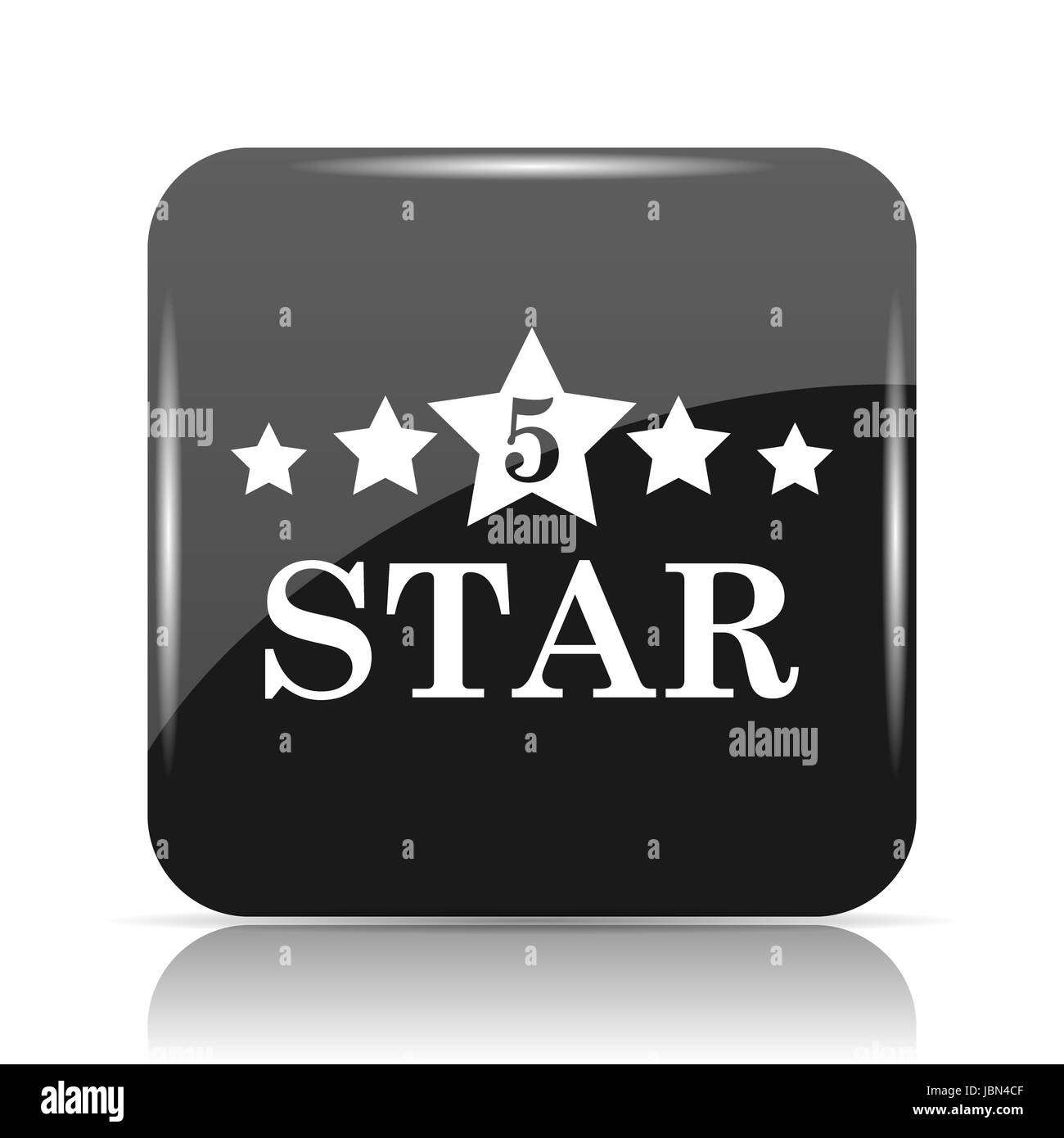 5 star icon. Internet button on white background Stock Photo - Alamy