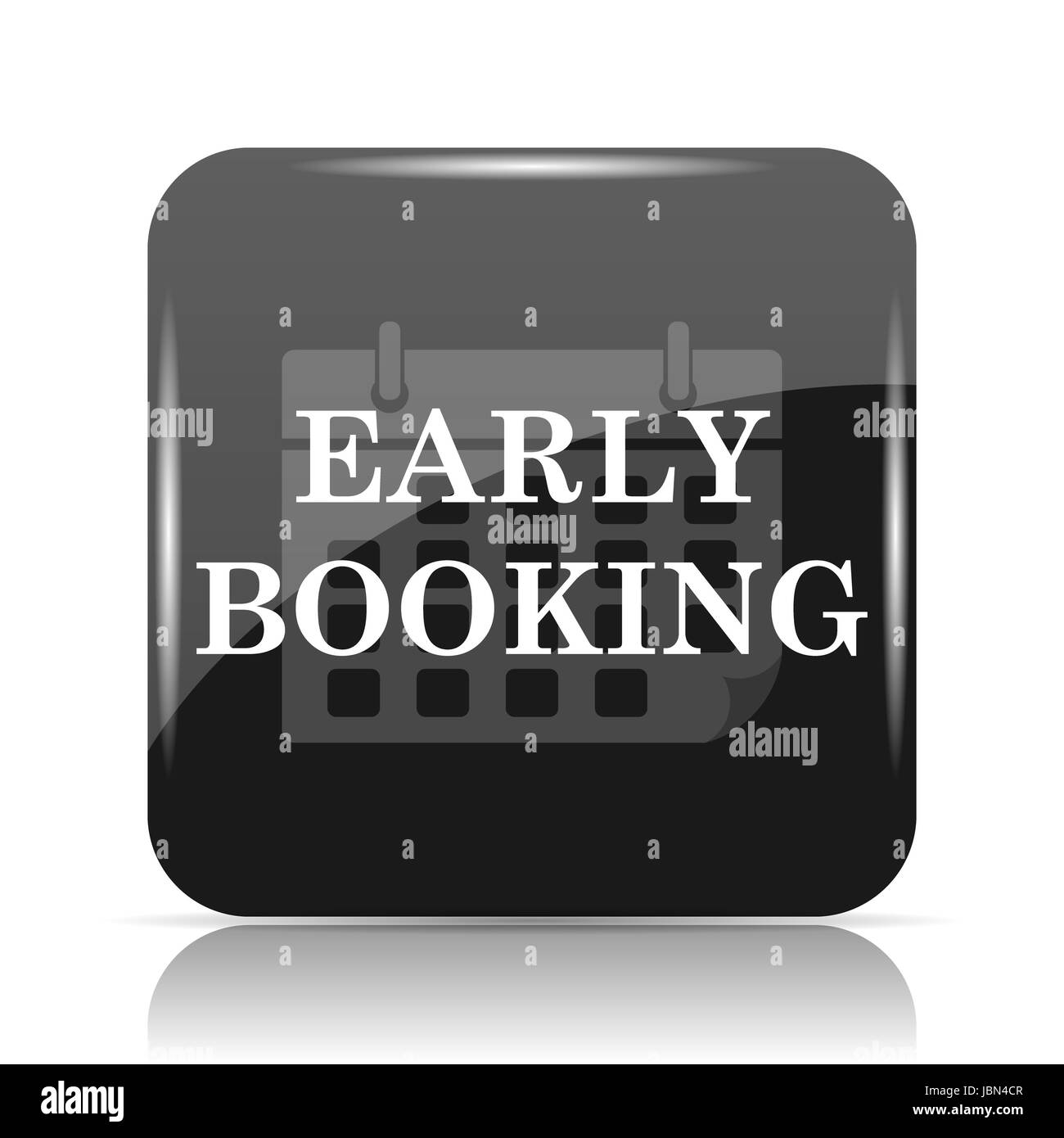 Early booking icon. Internet button on white background Stock Photo - Alamy
