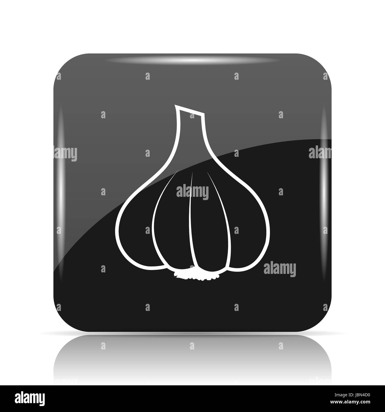 Garlic icon. Internet button on white background Stock Photo - Alamy