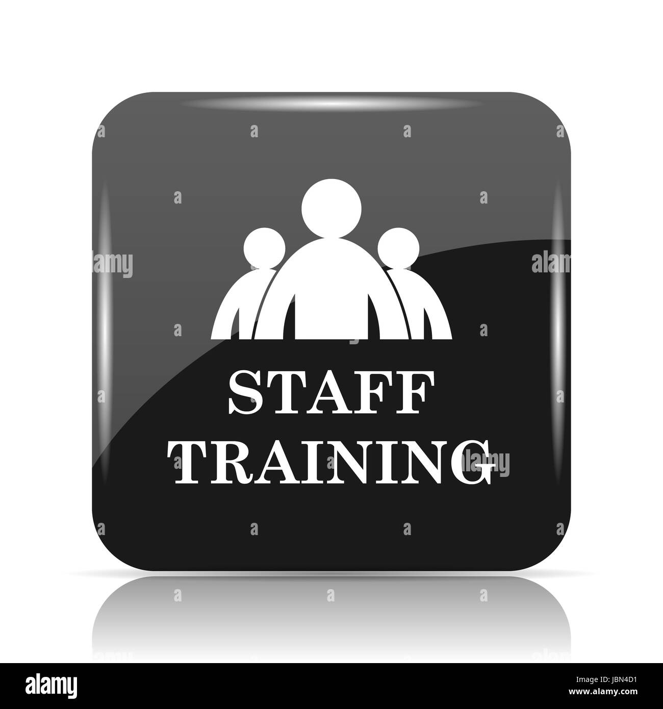 Staff training icon business concept Black and White Stock Photos ...