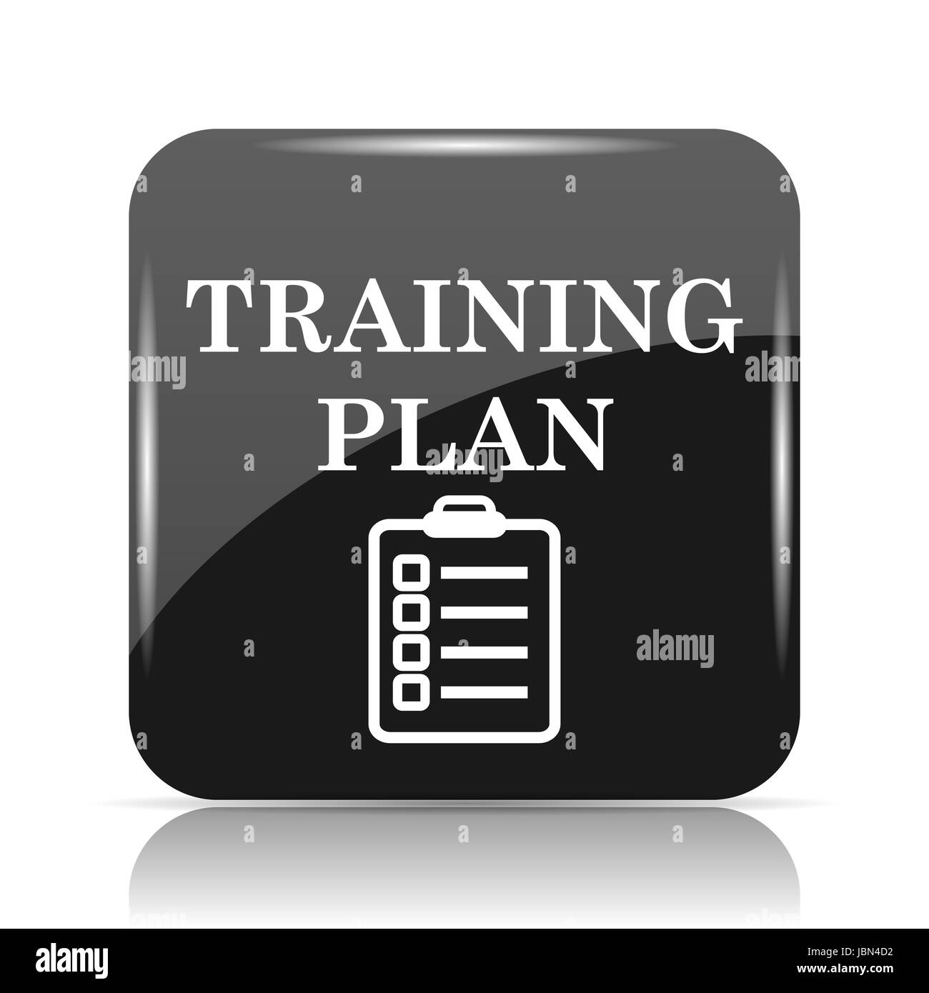 Training plan icon. Internet button on white background Stock Photo - Alamy
