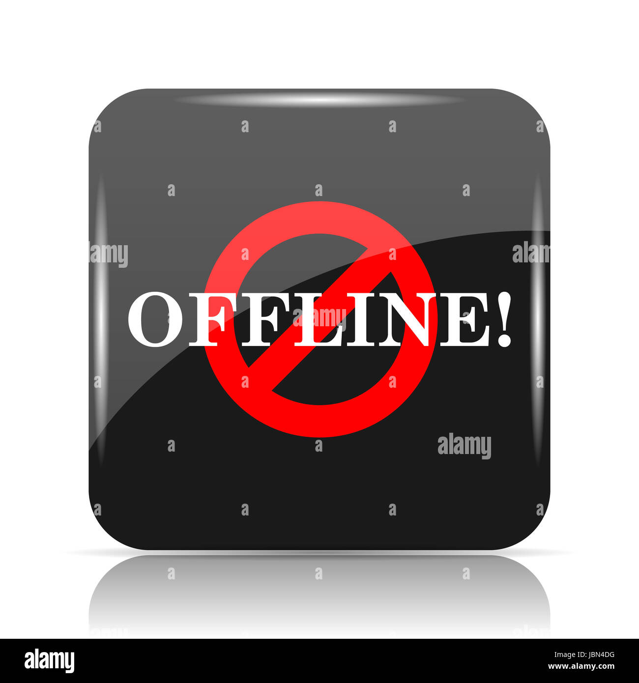 Offline icon. Internet button on white background Stock Photo - Alamy