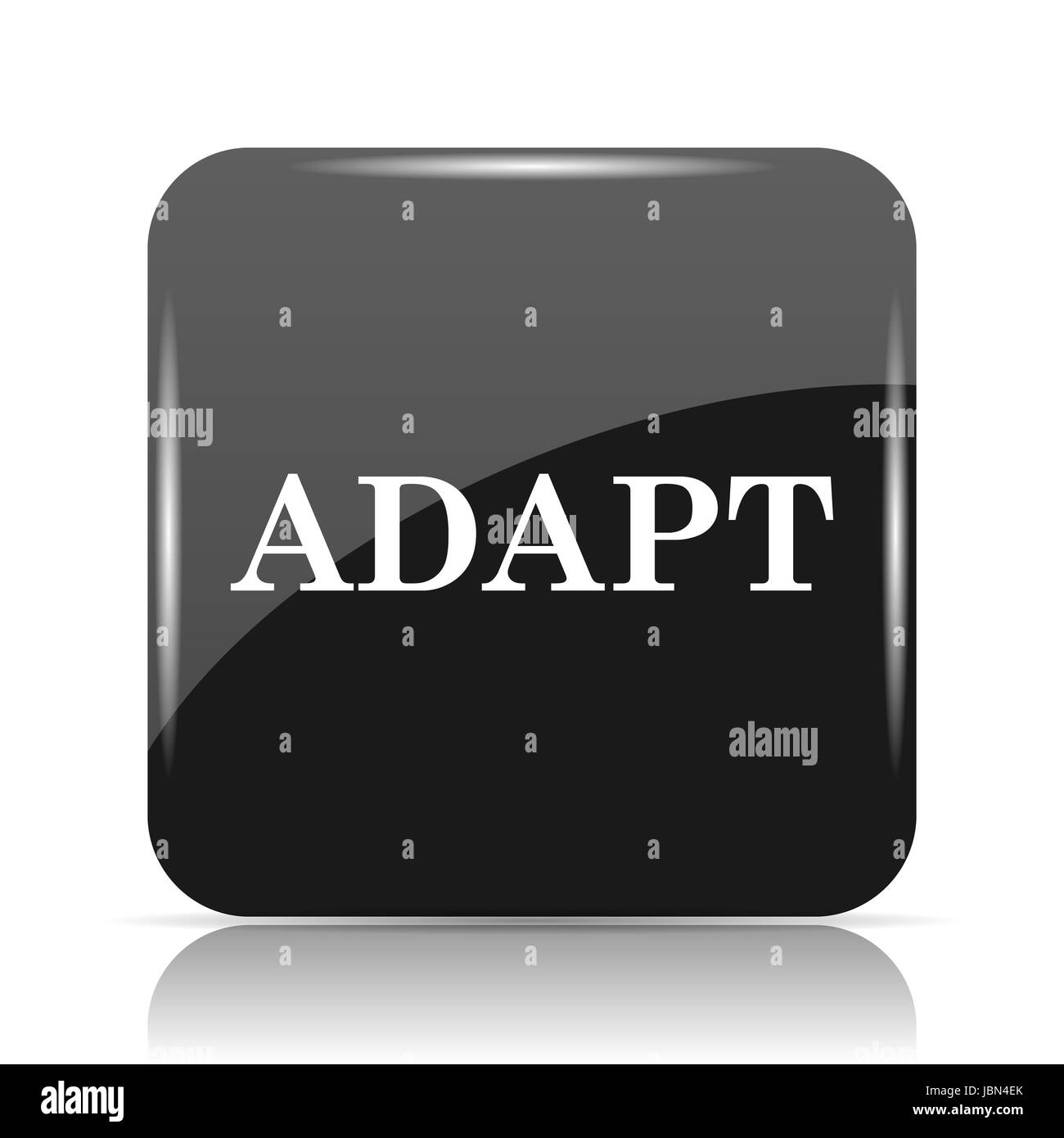 Adapt icon. Internet button on white background Stock Photo - Alamy