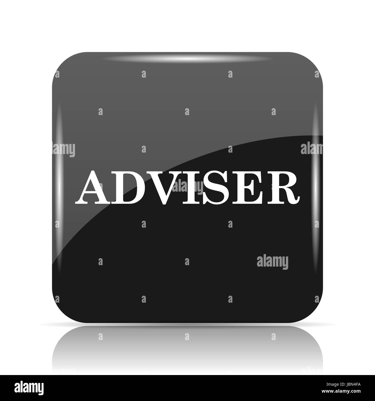 Adviser icon. Internet button on white background Stock Photo - Alamy