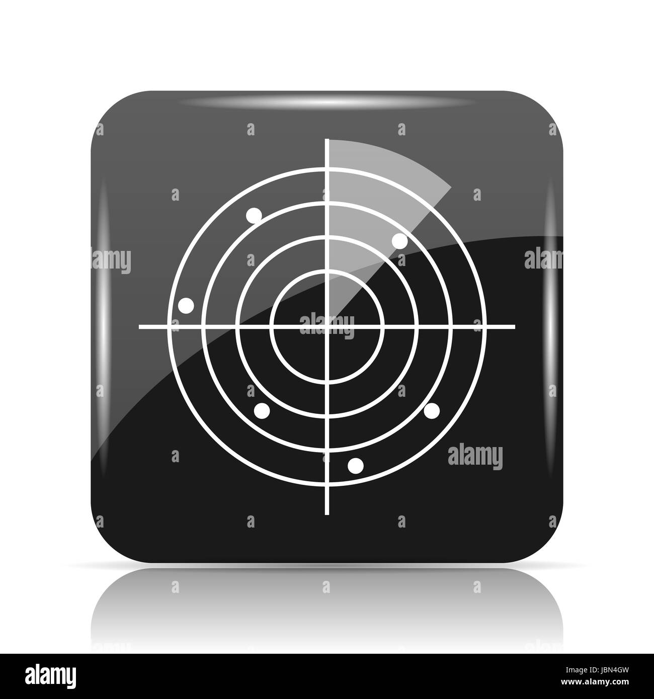 Radar icon. Internet button on white background Stock Photo - Alamy