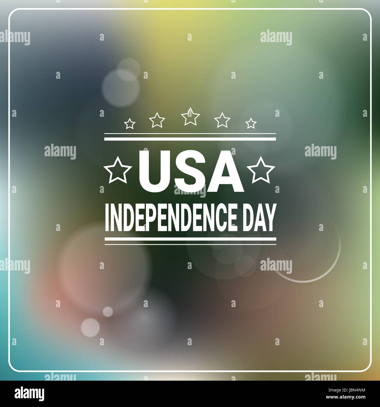 United States Independence Day Holiday 4 July Banner Greeting Card ...