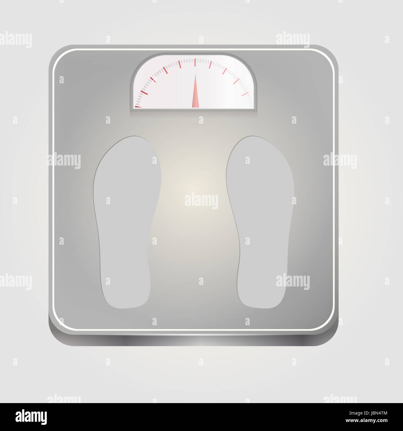Square mechanic floor scales with footprint. Isolated vector ...