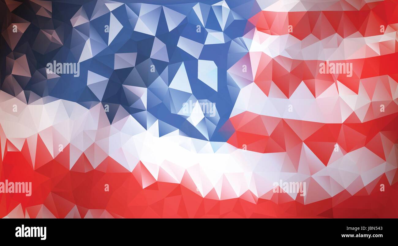 United States Flag Poligon Style Banner Stock Vector Image & Art - Alamy