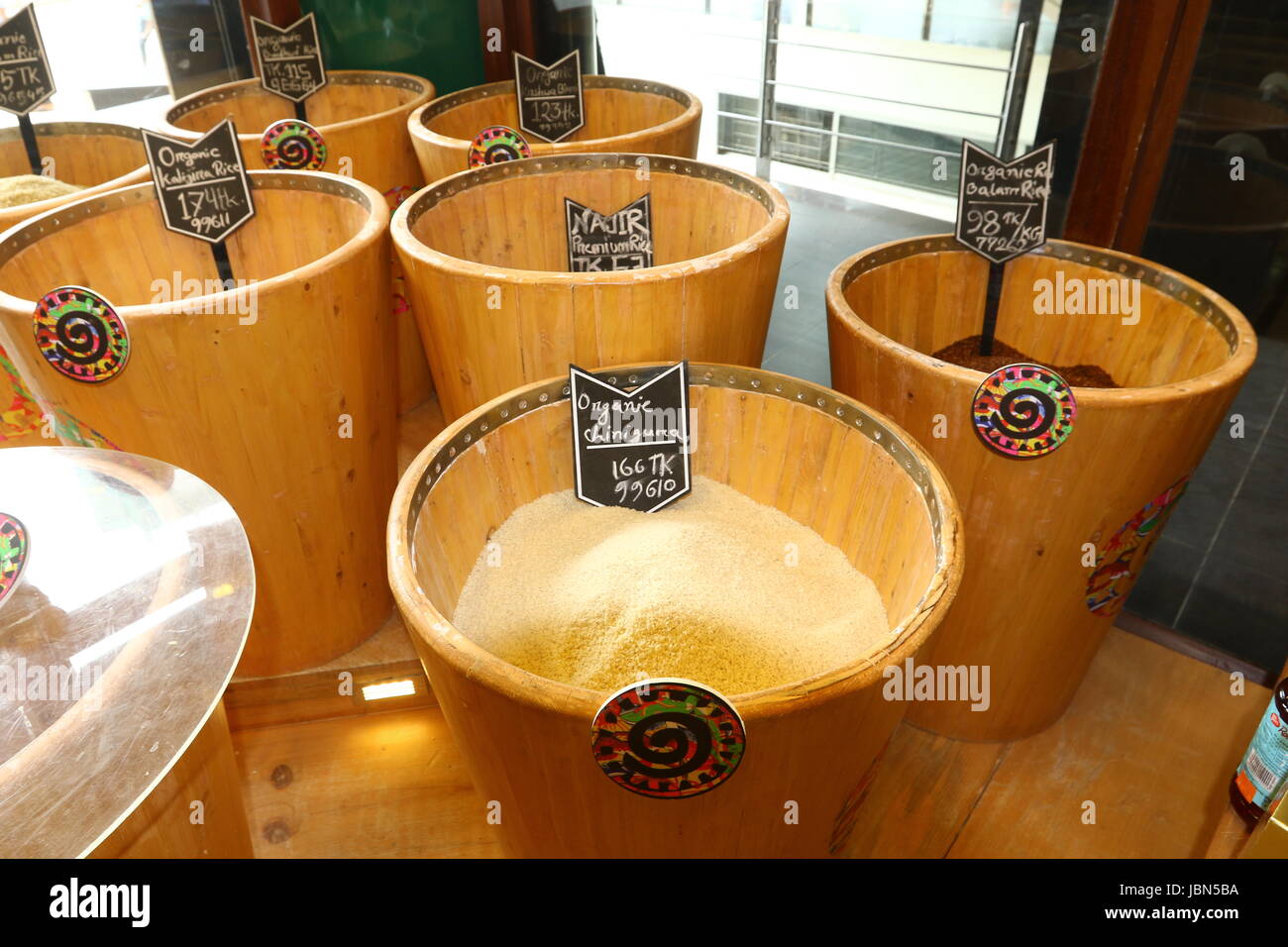 Organic rice in shopping mall Stock Photo - Alamy
