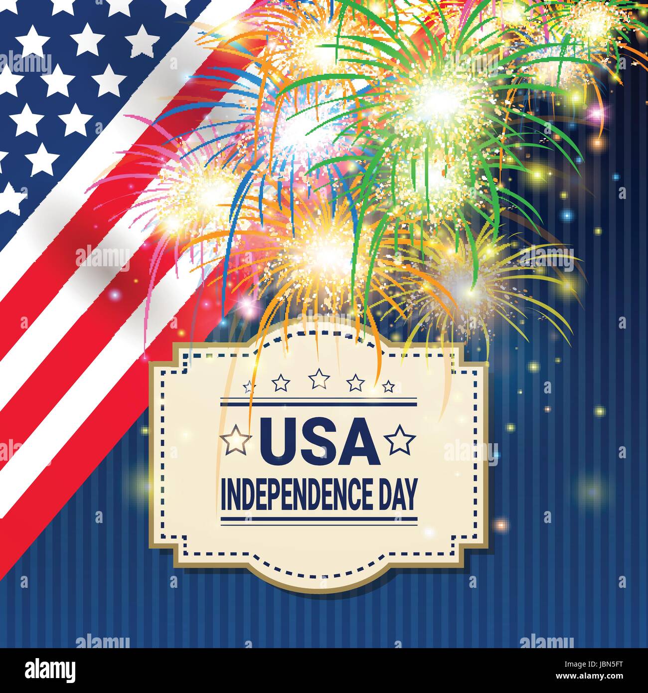 United States Independence Day Holiday 4 July Greeting Card Stock ...
