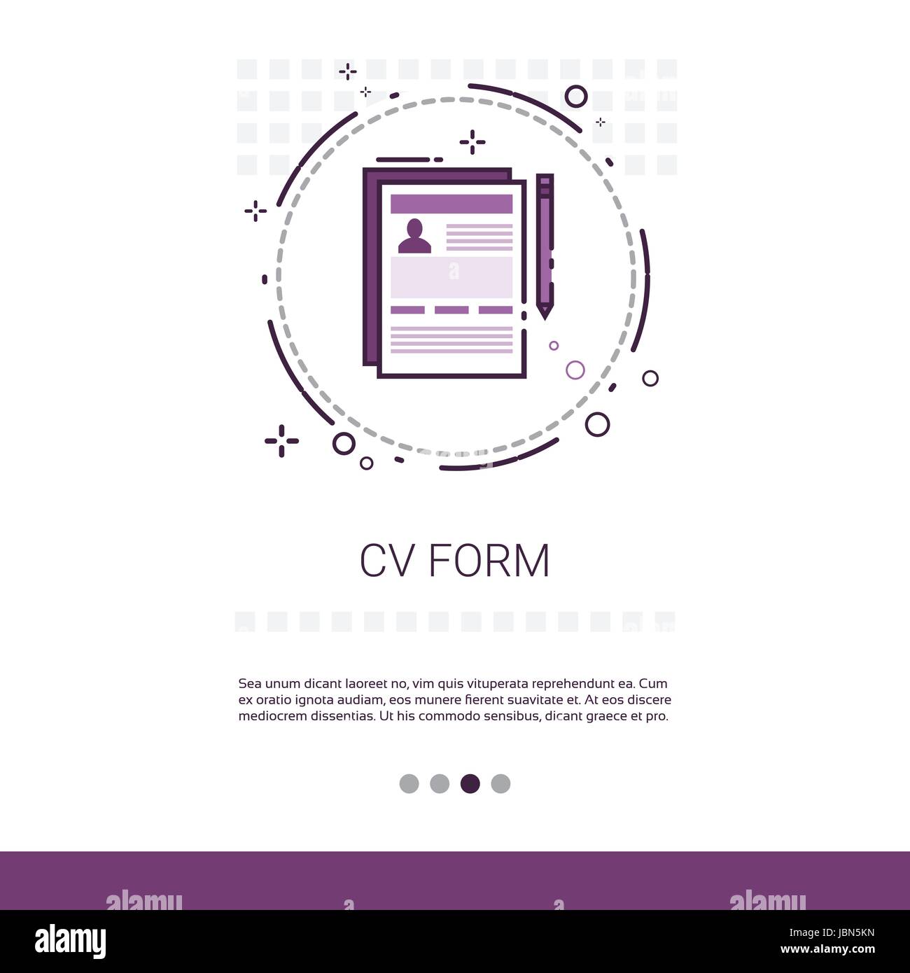 CV Form Resume Candidate Vacancy Search Web Banner With Copy Space ...