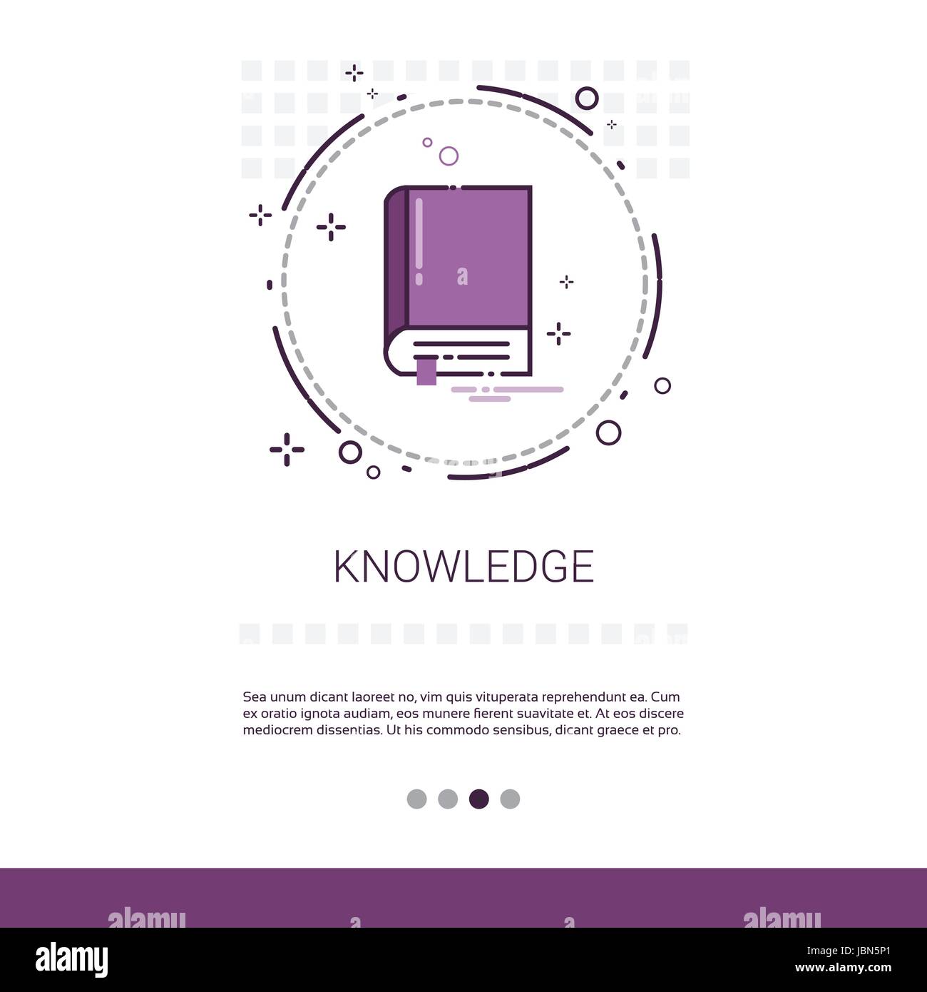 Knowledge Learning Education Web Banner With Copy Space Stock Vector ...