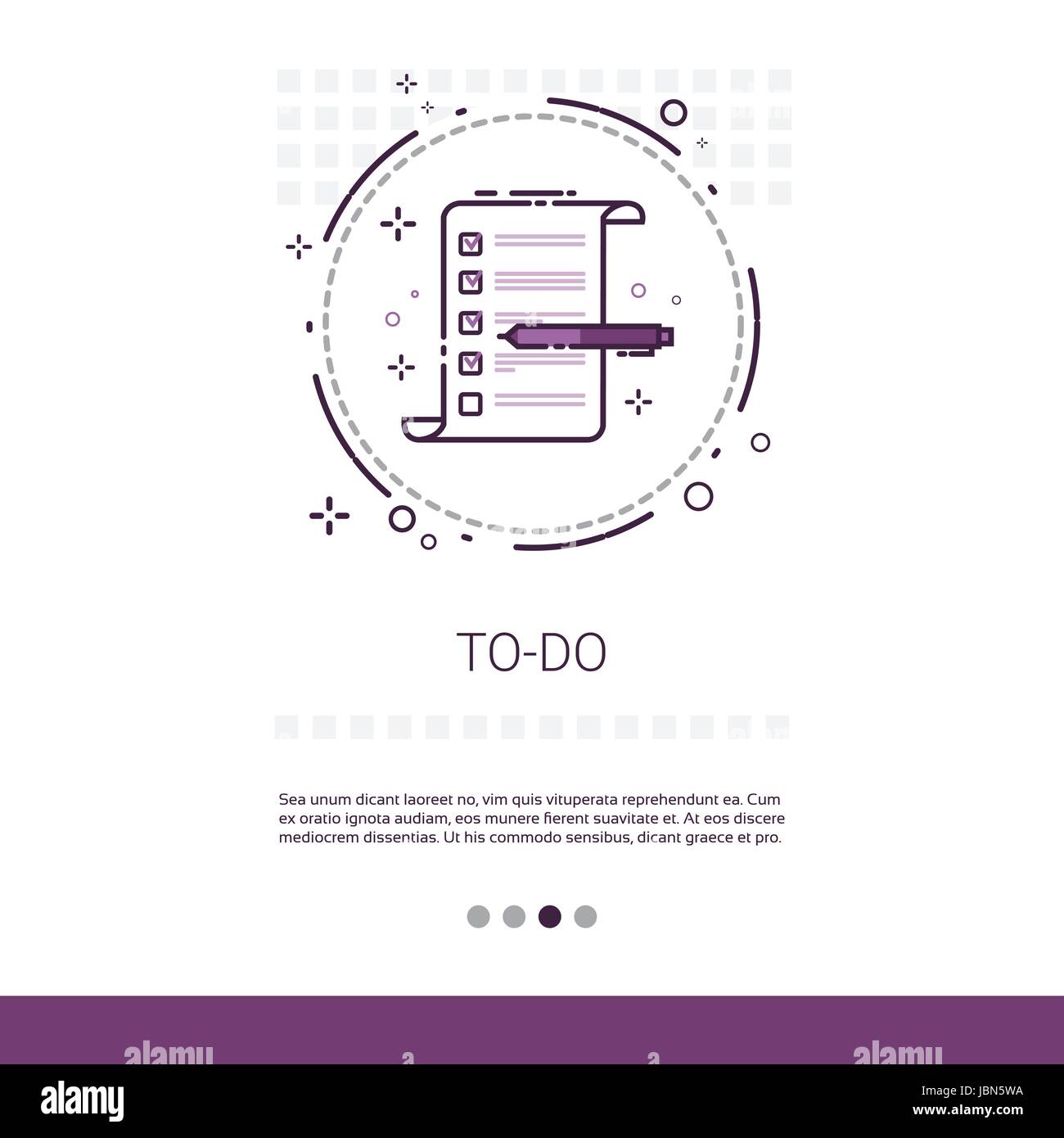 To Do Check List Paper Document Web Banner With Copy Space Stock Vector ...