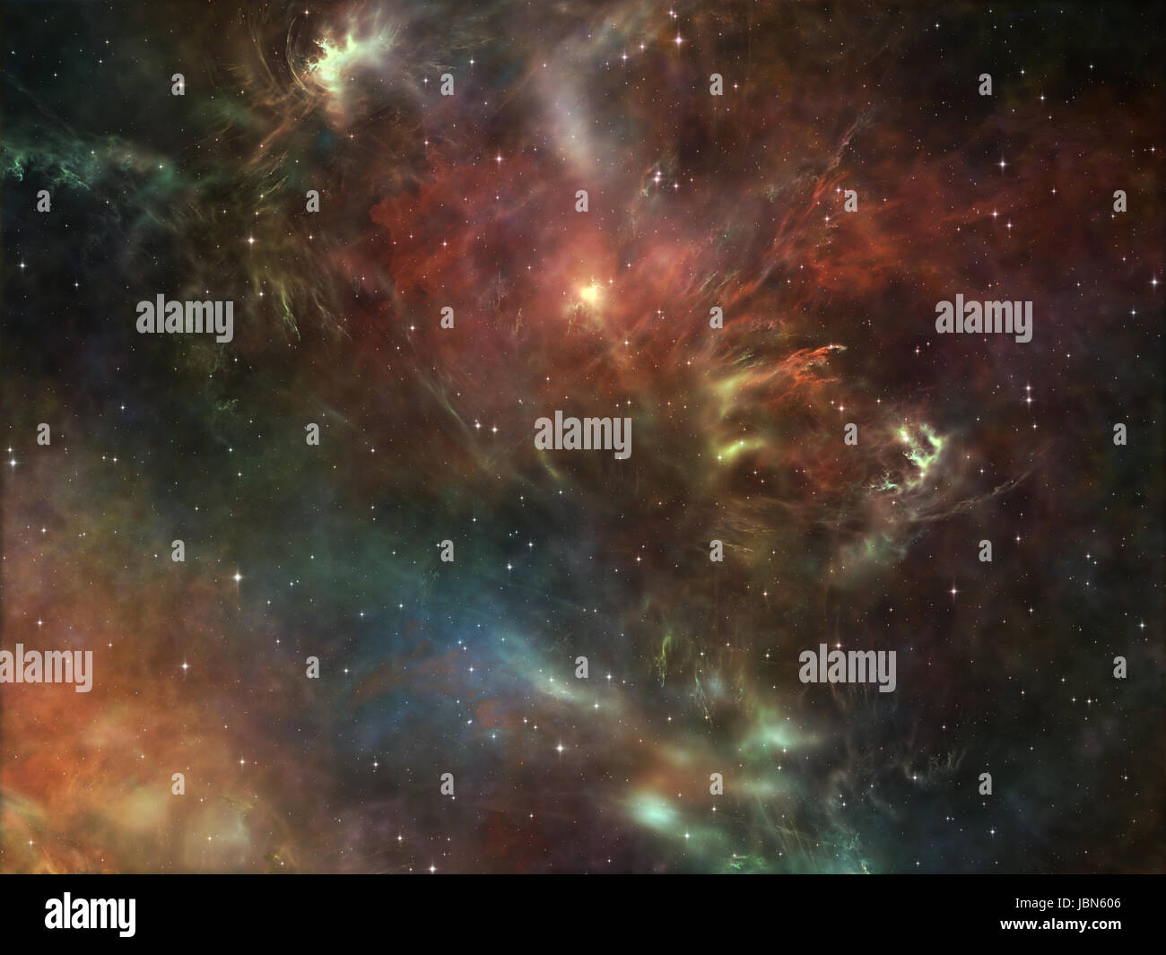 Deep Space series. Composition of nebula, stars and colors on the ...