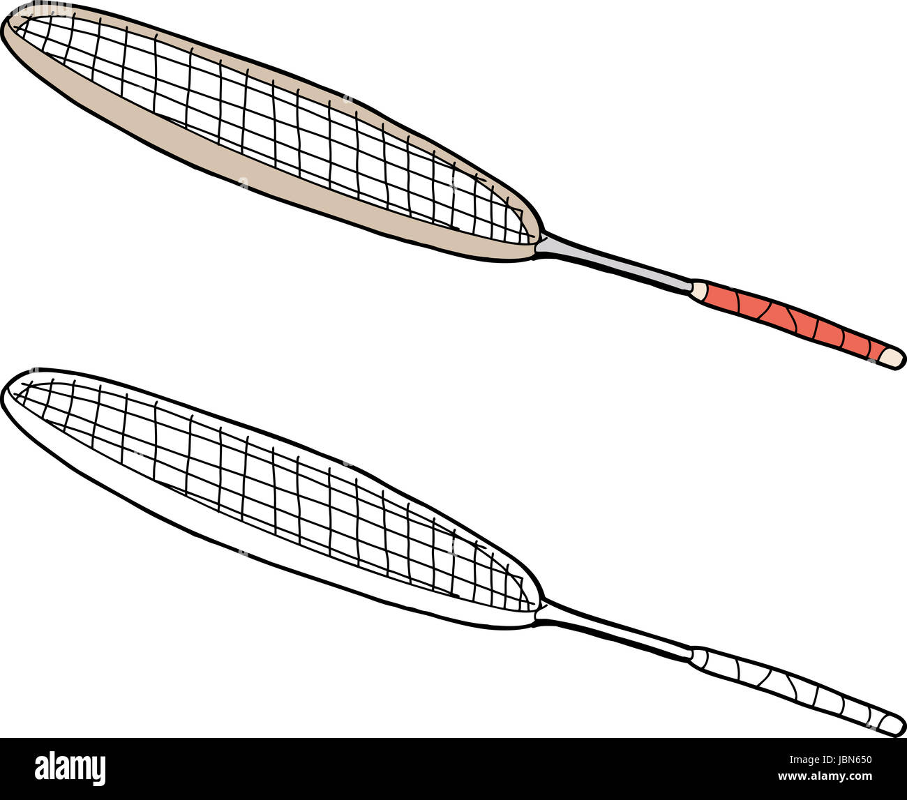 Single isolated badminton racket on isolated white background Stock ...