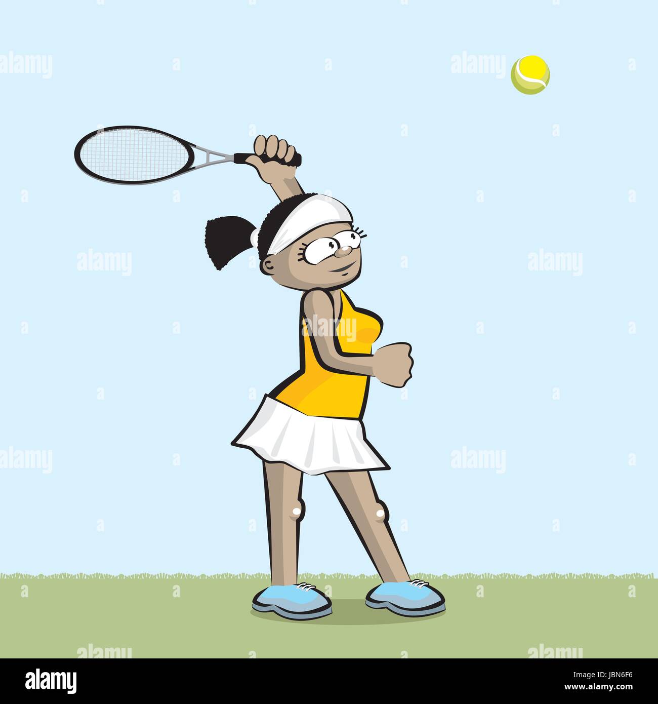 Female Tennis player. Conceptual illustration about female tennis Stock ...
