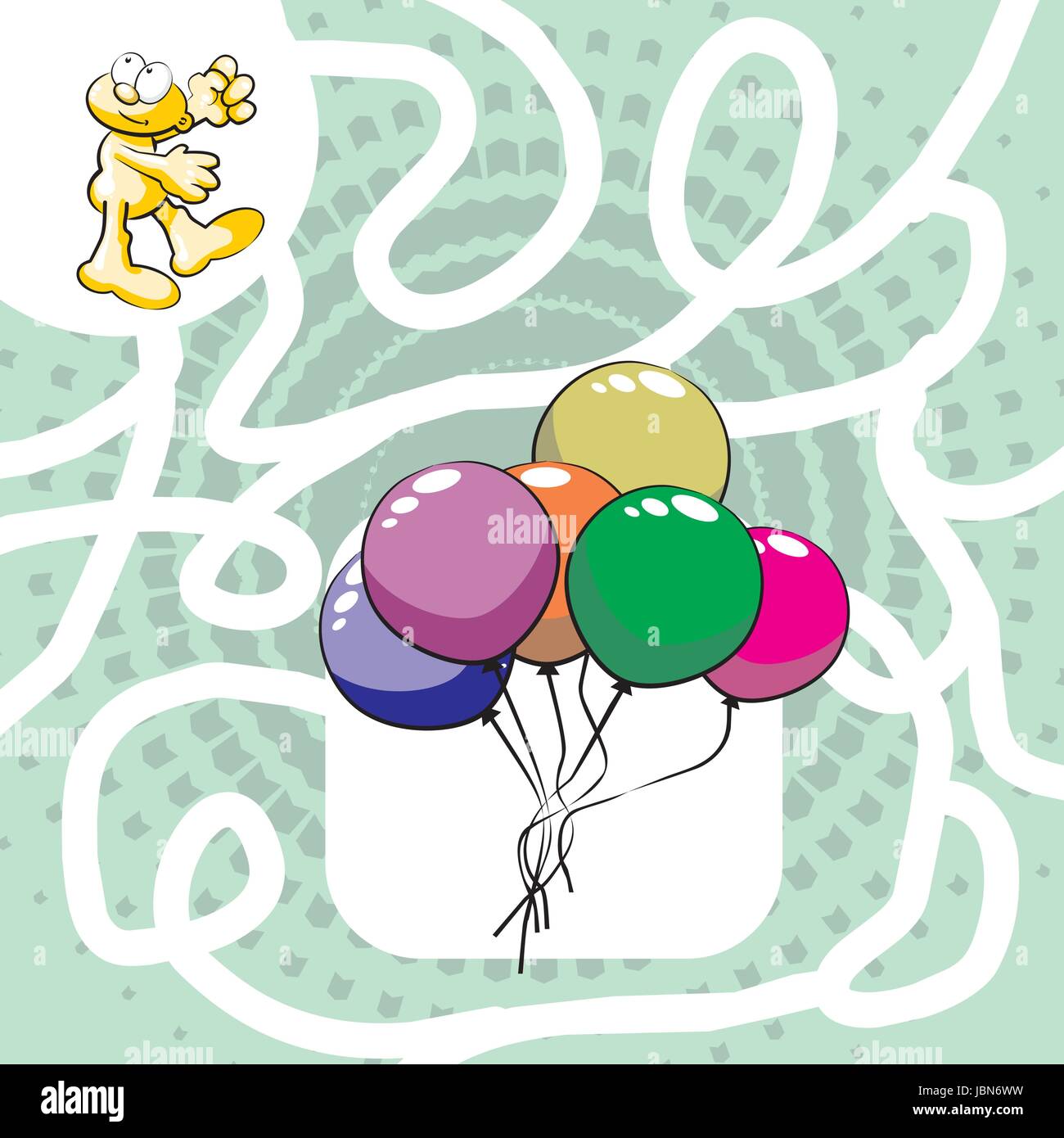 You can help the balloon seller find his lost balloons Stock Vector ...