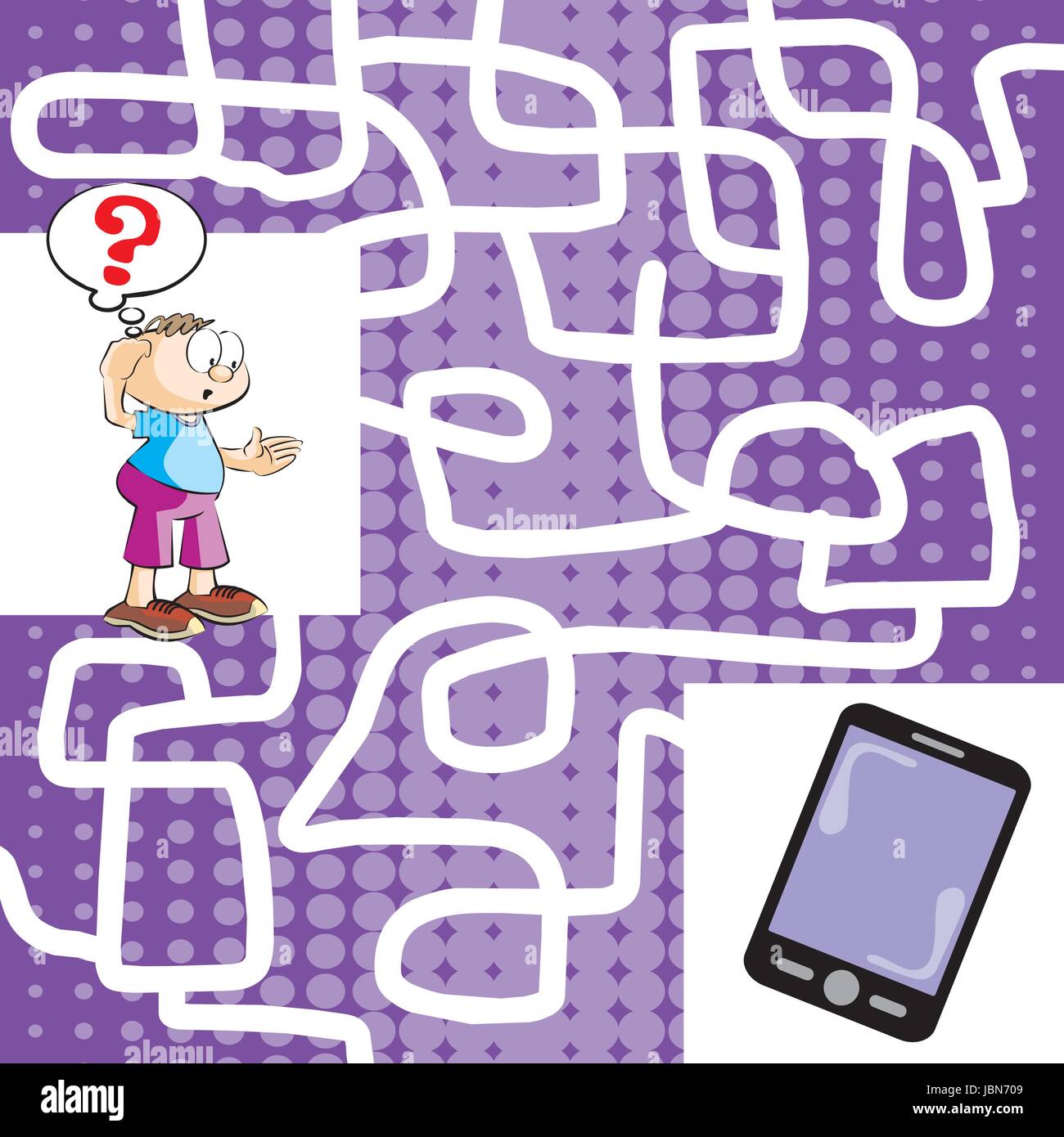 You can help the child find his lost cell phone Stock Vector Image ...
