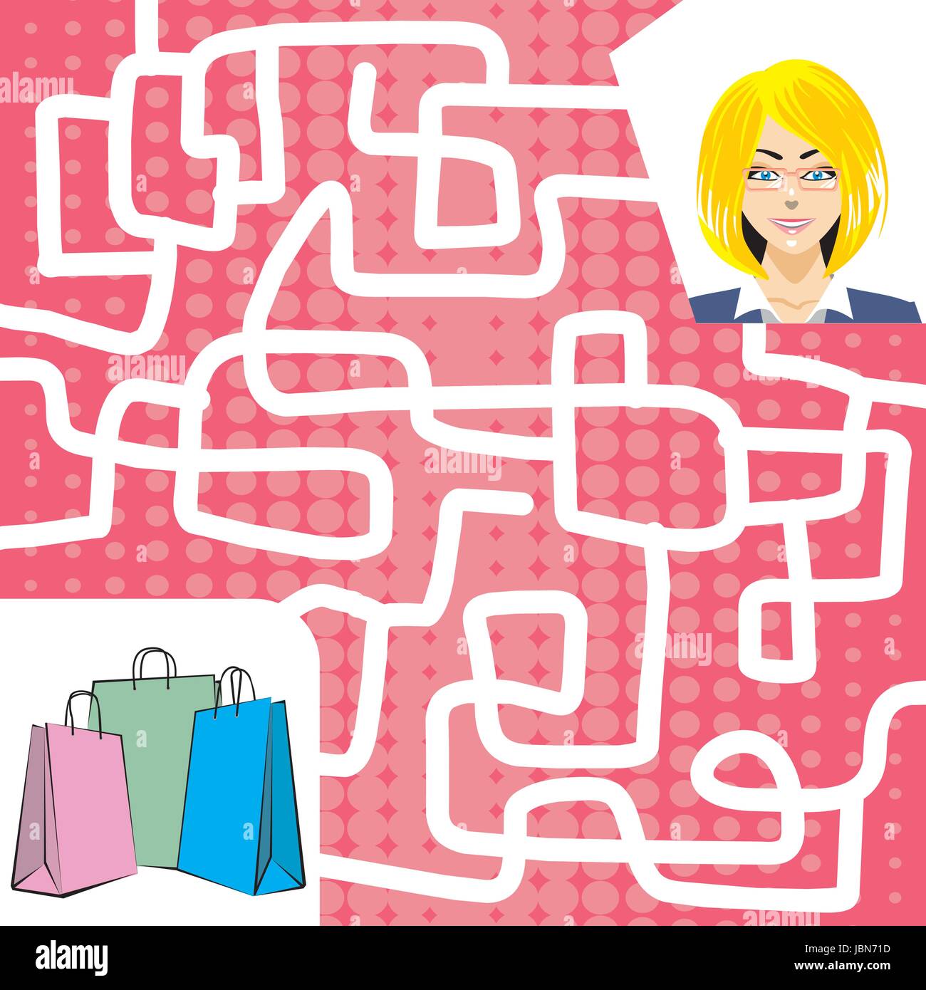 You can help the girl find her shopping bags Stock Vector Image & Art ...