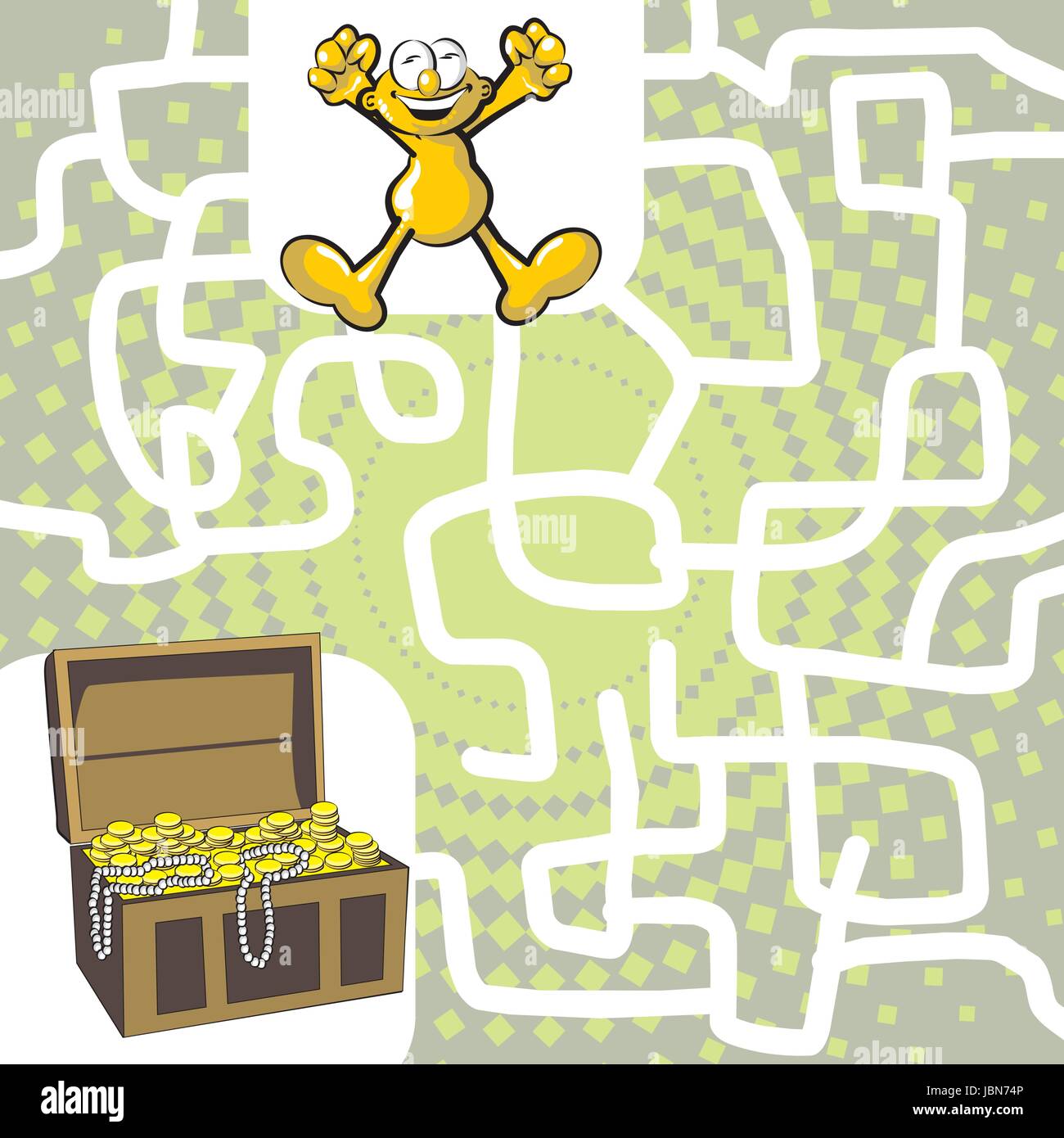 You can help the man find the treasure chest Stock Vector Image & Art ...