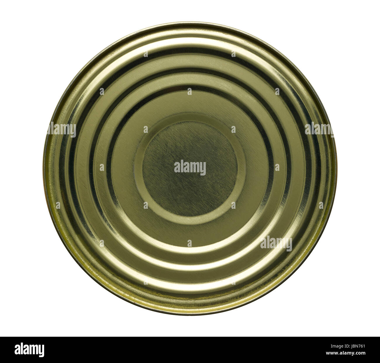 a tin can in white back seen from above Stock Photo - Alamy