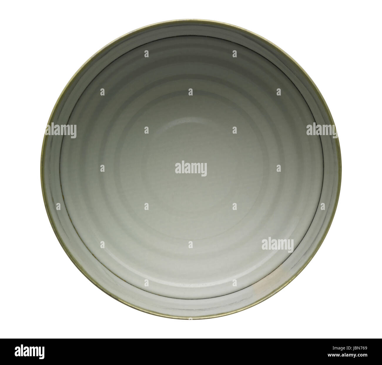 a open empty tin can in white back seen from above Stock Photo - Alamy