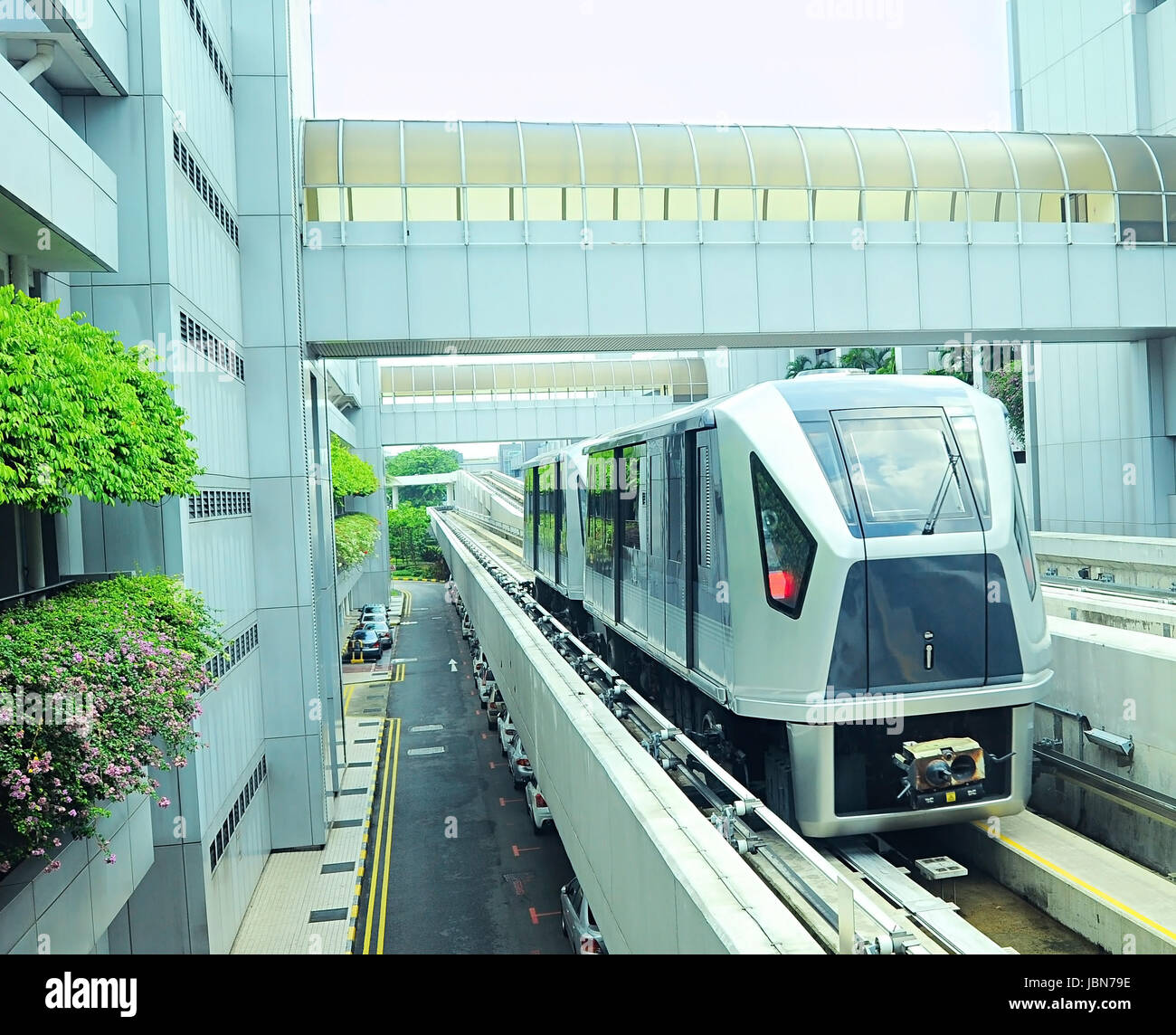 The Changi Airport Skytrain at Singapore Changi Airport Stock Photo - Alamy