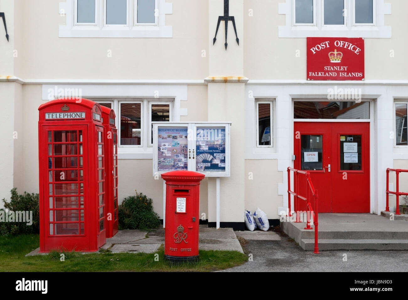 view of outside of Stanley Post Office, Falkland Islands Stock Photo ...
