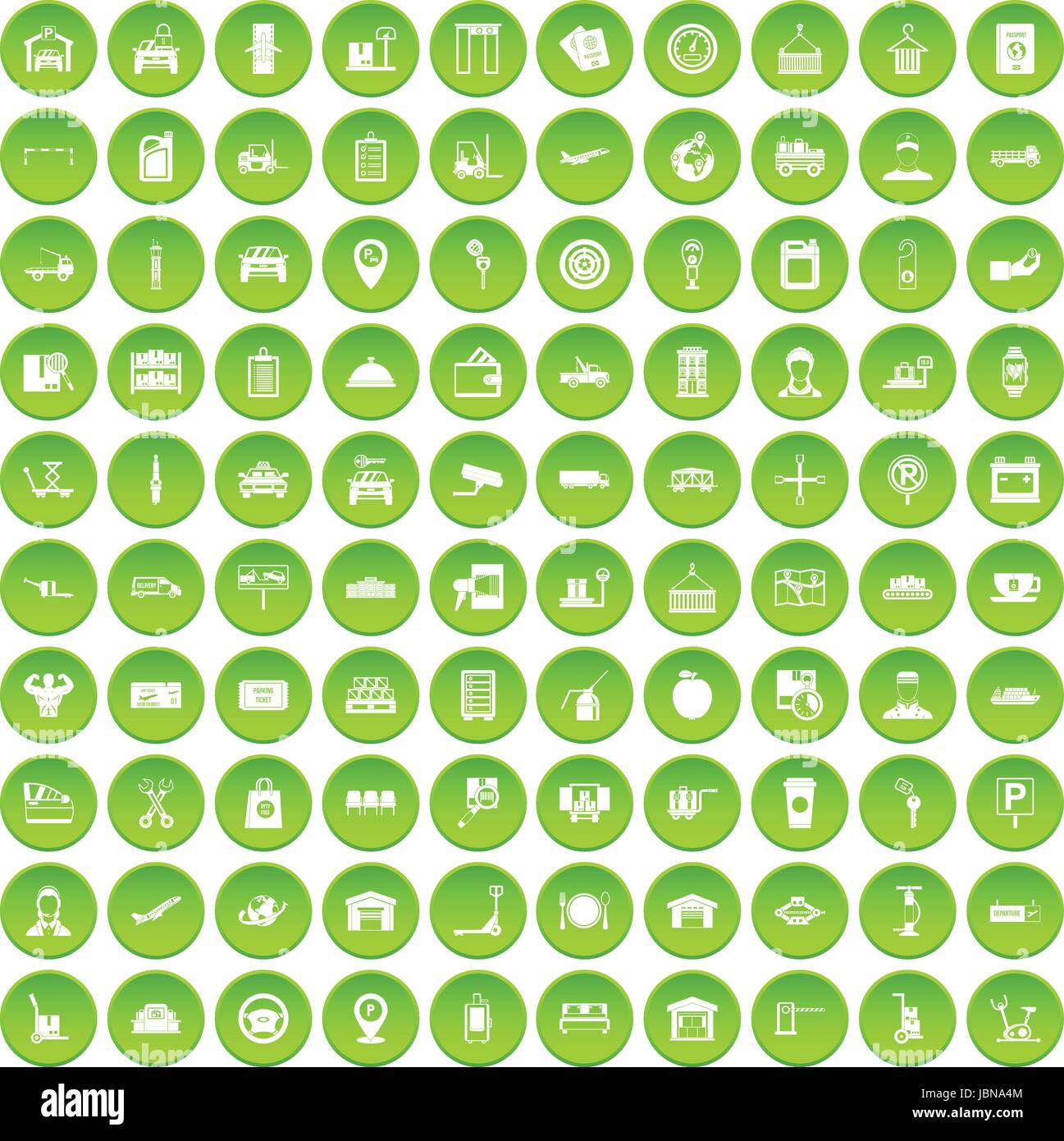 100 loader icons set green circle isolated on white background vector illustration Stock Vector ...