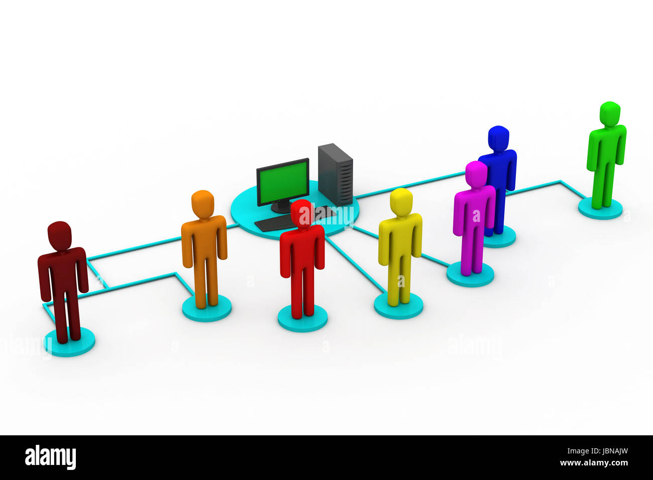 Computer network people Stock Photo - Alamy