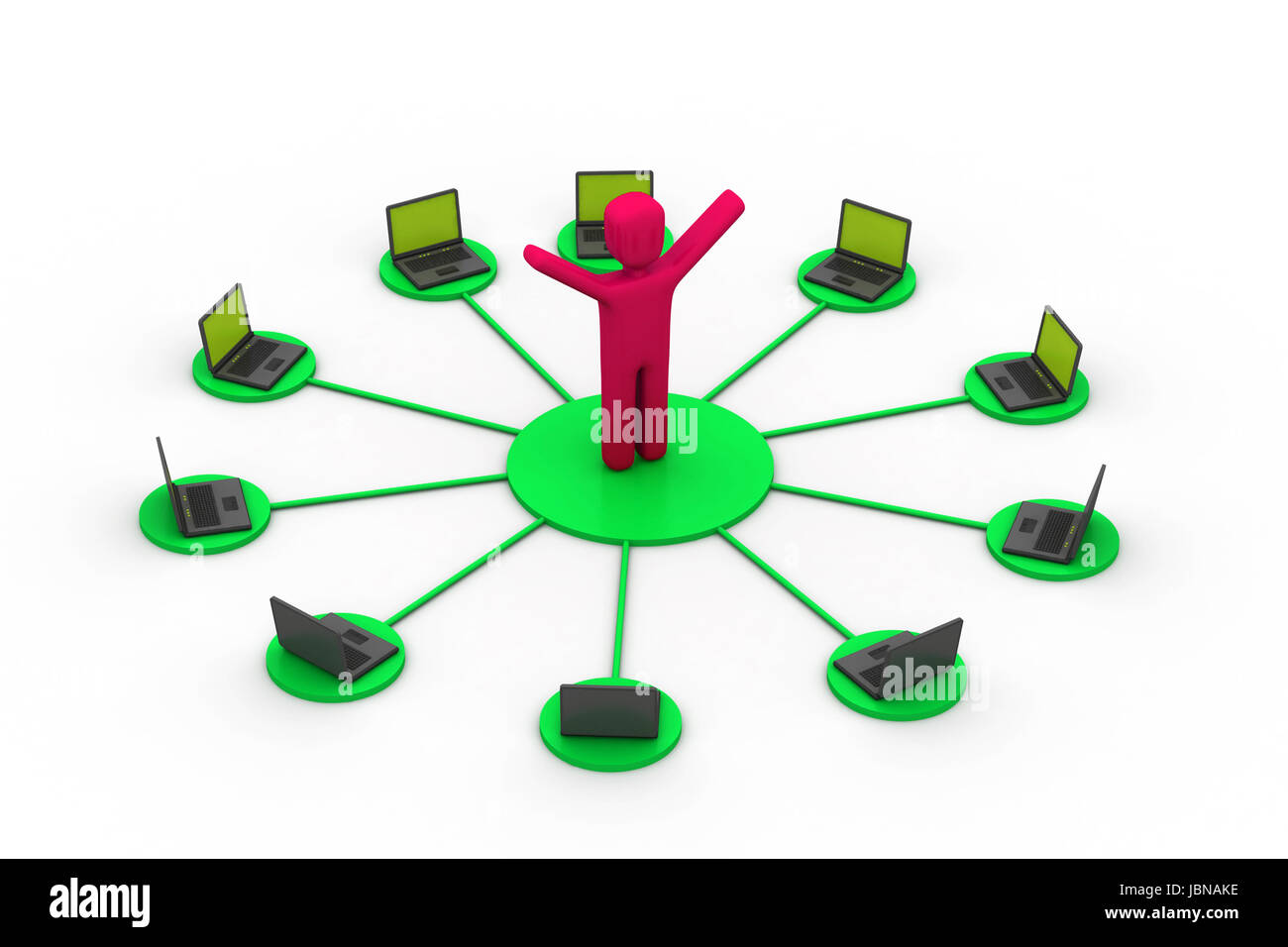 Computer network. communicating data Stock Photo - Alamy