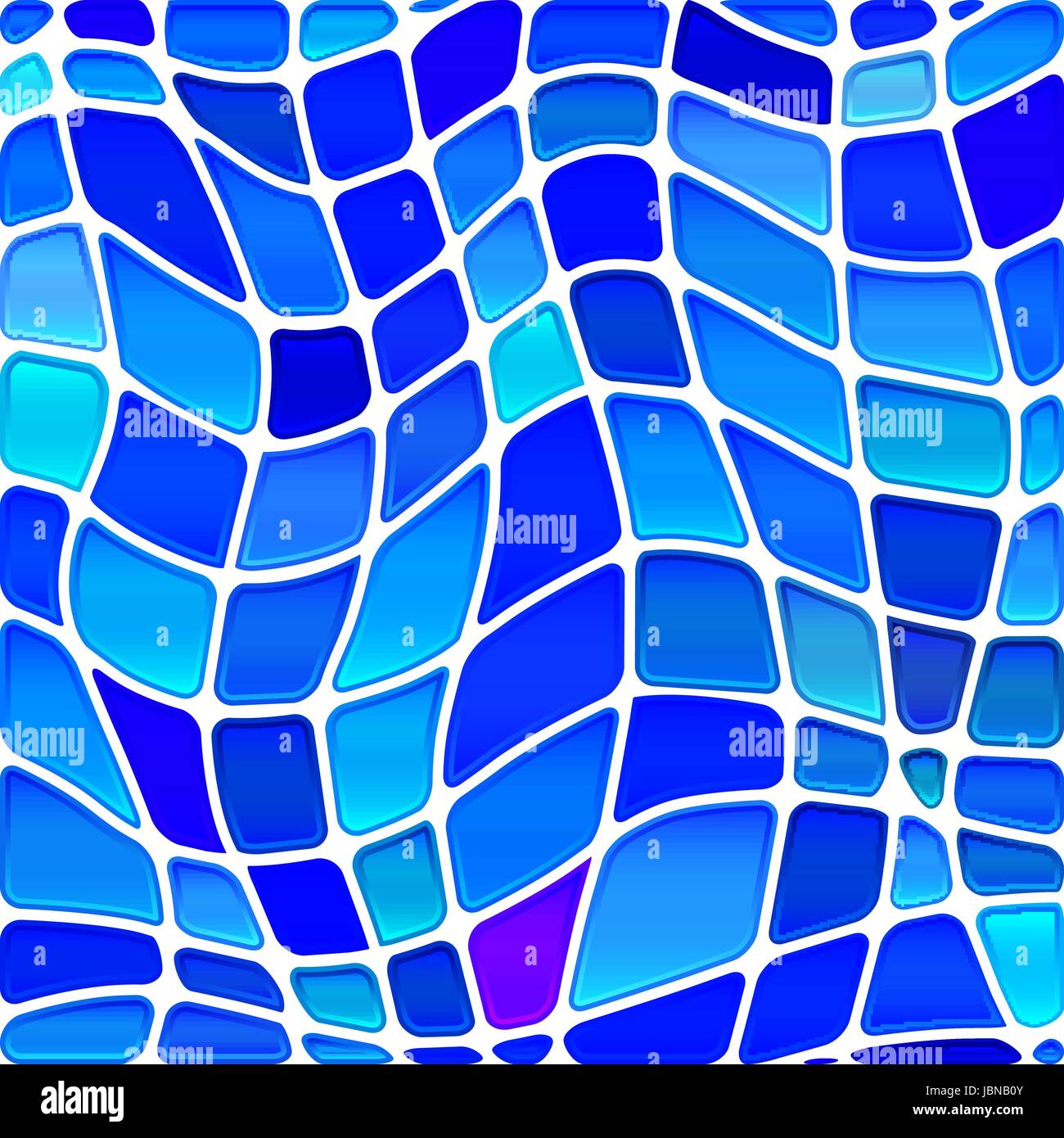 abstract vector stained-glass mosaic background - light and bright blue ...