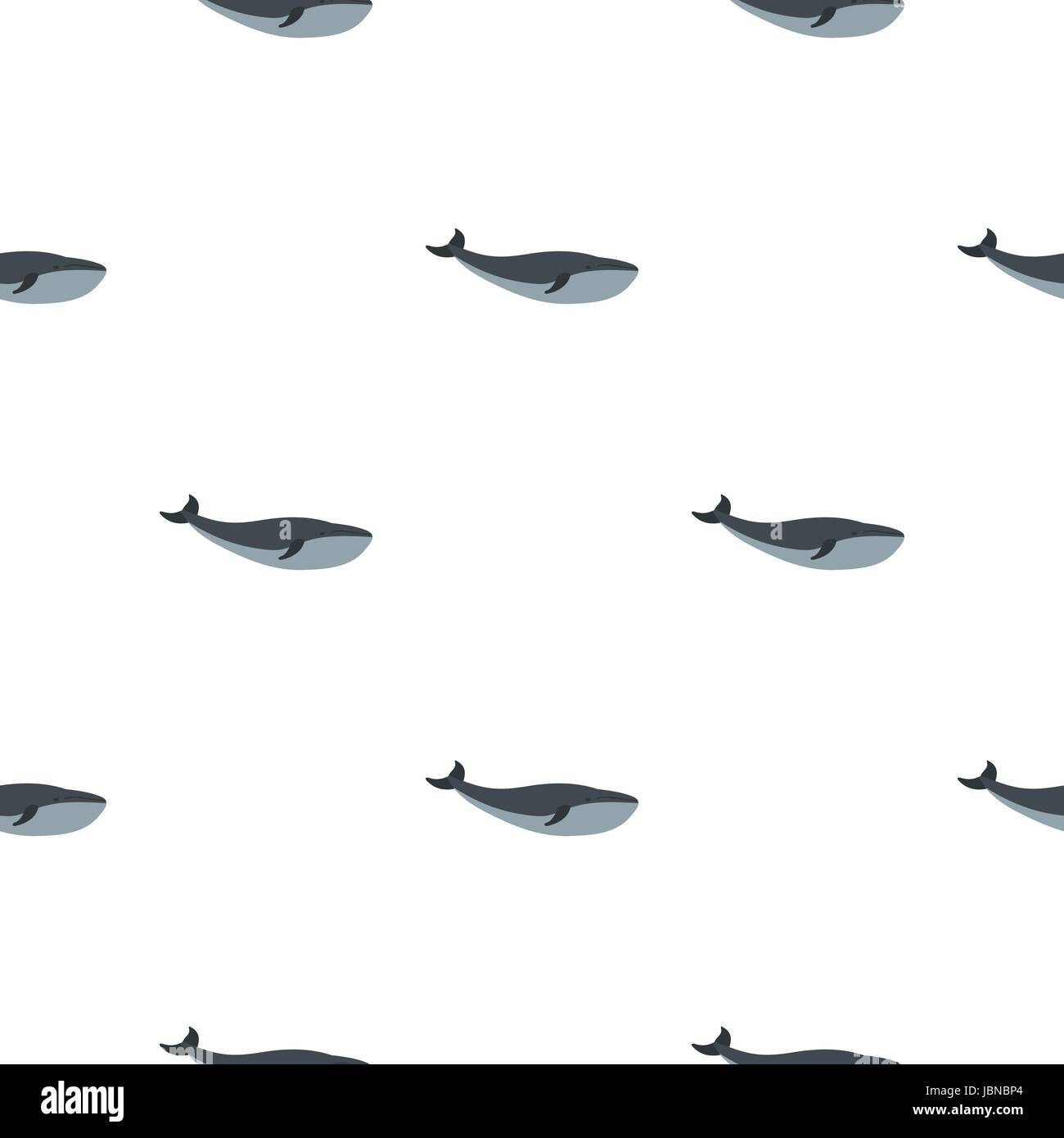 Whale pattern seamless background in flat style repeat vector ...