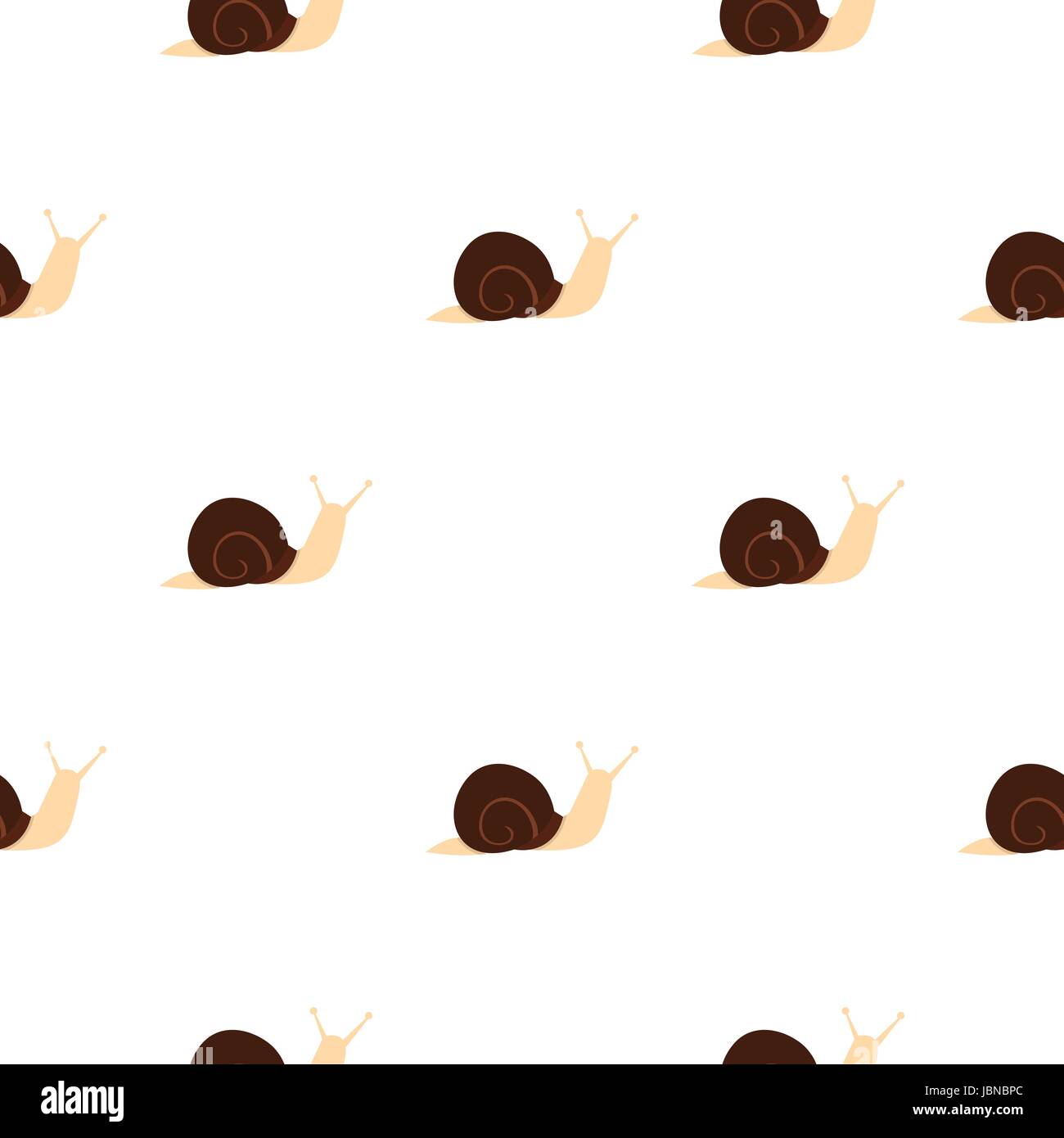 Snail pattern seamless background in flat style repeat vector ...